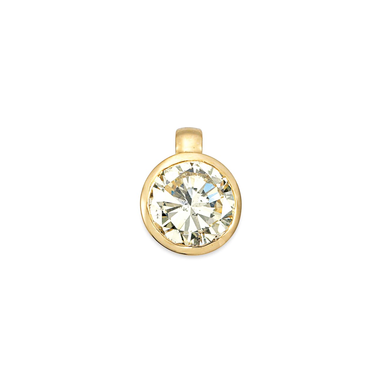 A COLOURED DIAMOND SINGLE-STONE PENDANT | Christie's