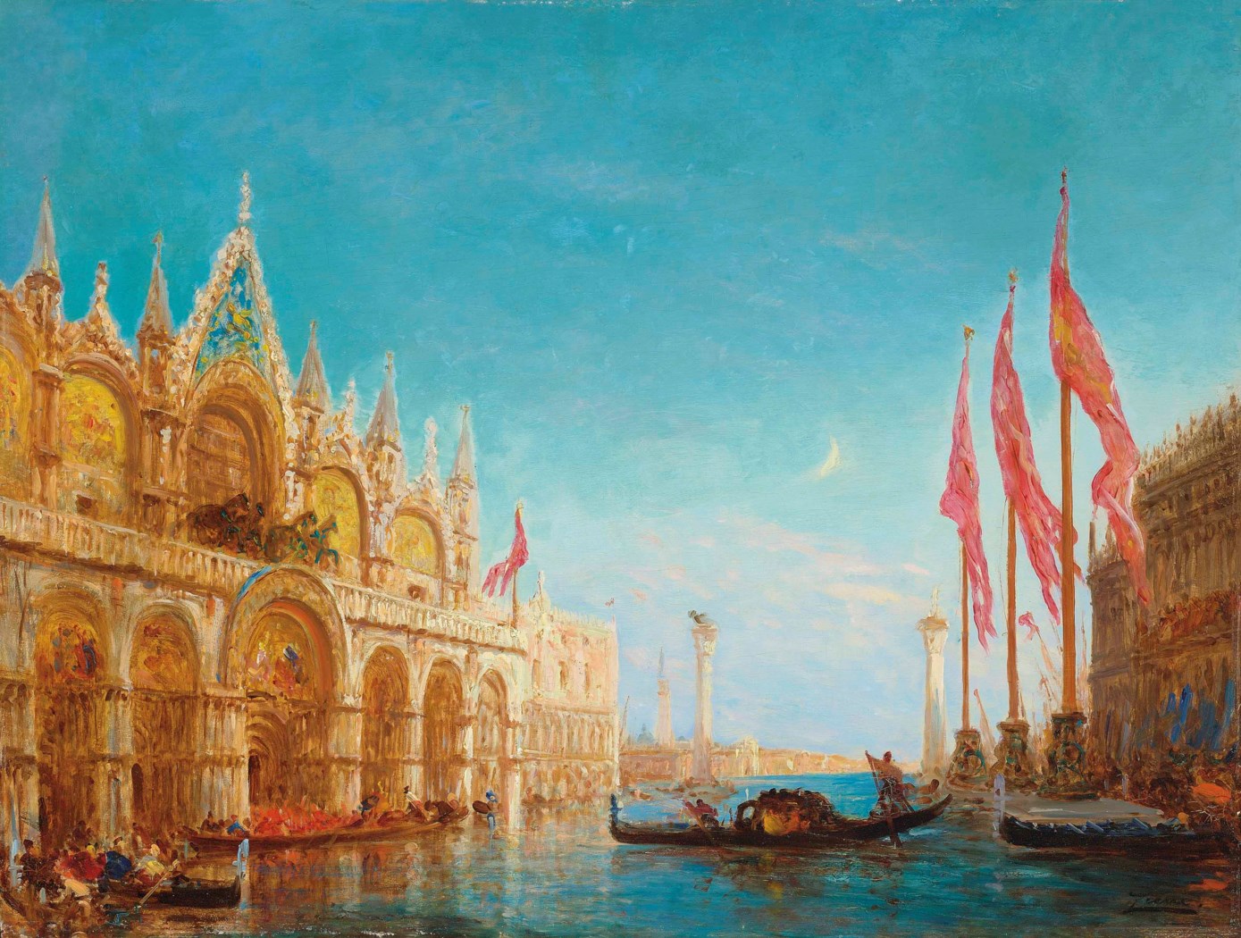 Félix Ziem (French, 1821-1911), Aqua alta | Christie's