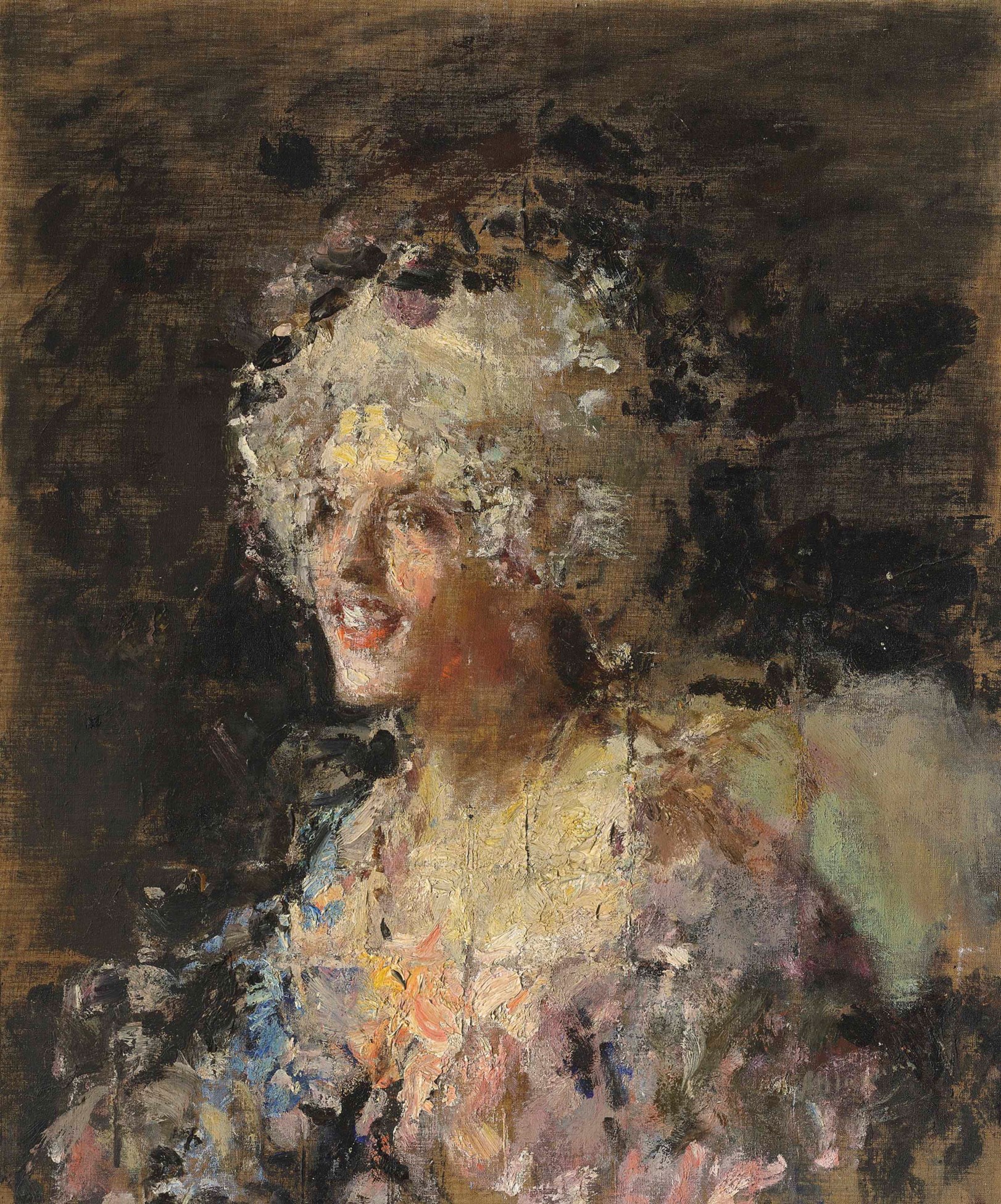 Antonio Mancini (Italian, 1852-1930), Donna in Costume del Settecento ...
