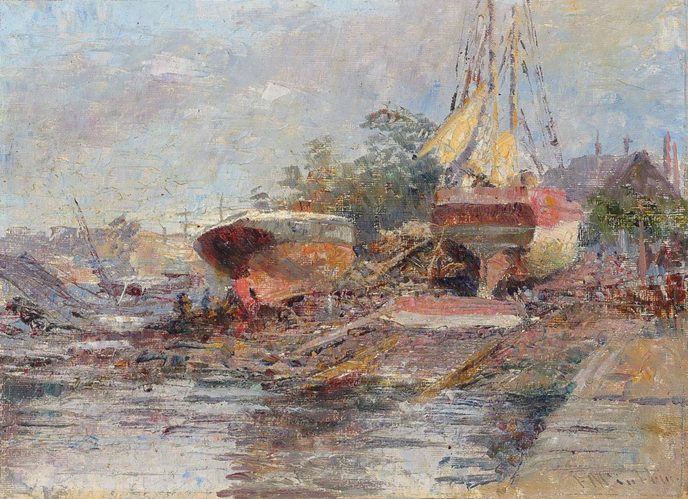 Frederick McCubbin (1855-1917), The Slipway, Williamstown | Christie's