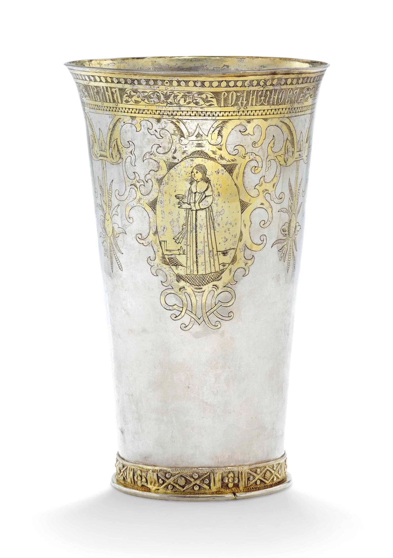 A RARE PARCEL-GILT SILVER BEAKER , RUSSIA, LATE 17TH CENTURY | Christie's