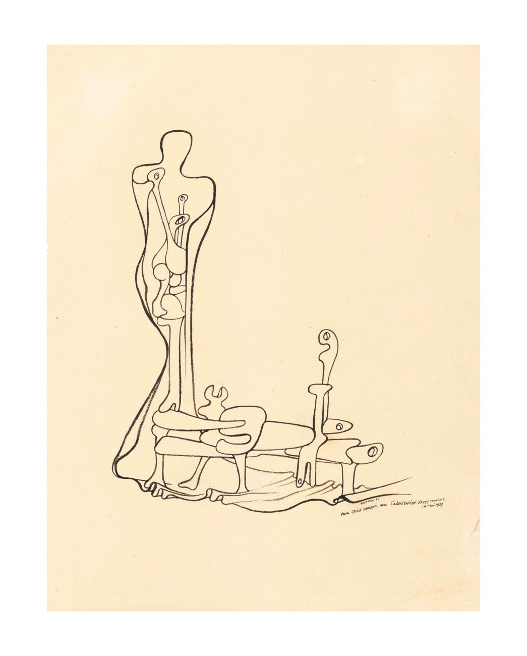 Yves Tanguy (1900-1955), Sans titre (Éléments surréalistes) | Christie's