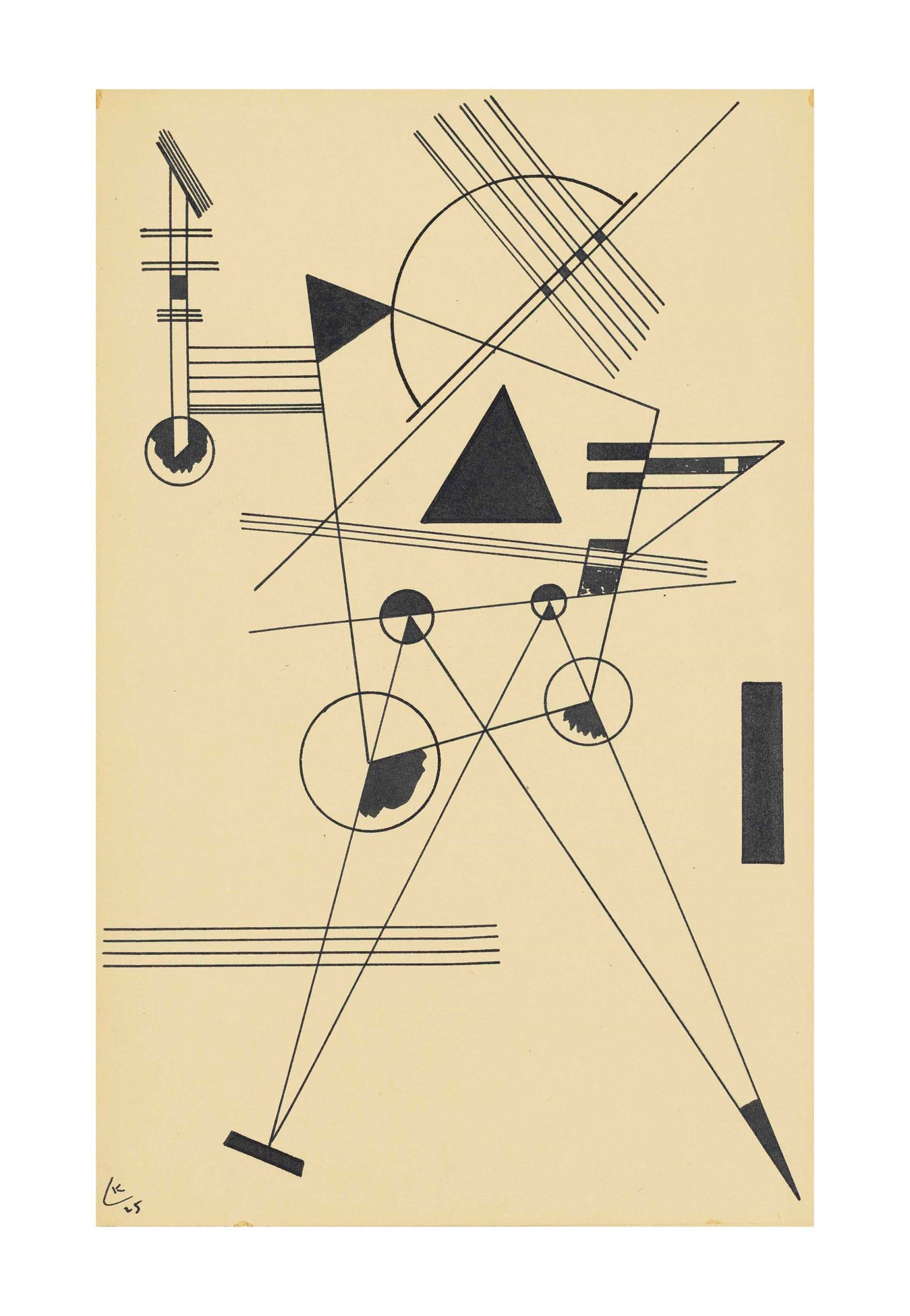 Wassily Kandinsky (1866-1944), Zeichnung für 'Punkt und Linie zu Fläche ...