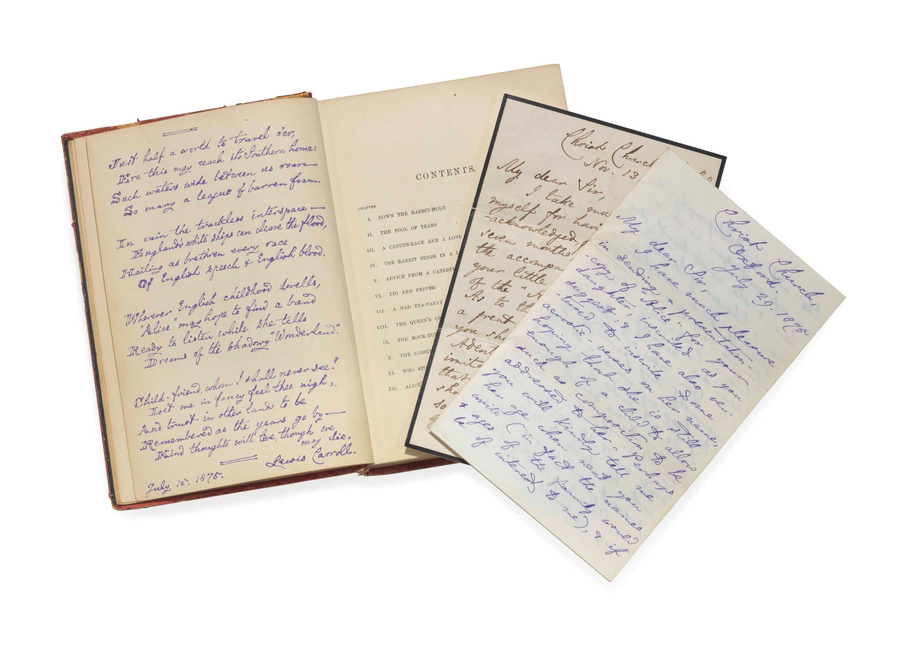 DODGSON, Charles Lutwidge (‘Lewis Carroll’, 1832-1898). Autograph ...