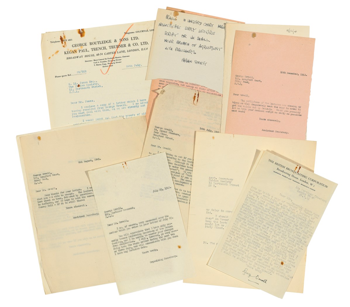 GEORGE ORWELL AND THE FABIAN SOCIETY – BLAIR, Eric Arthur (‘George ...