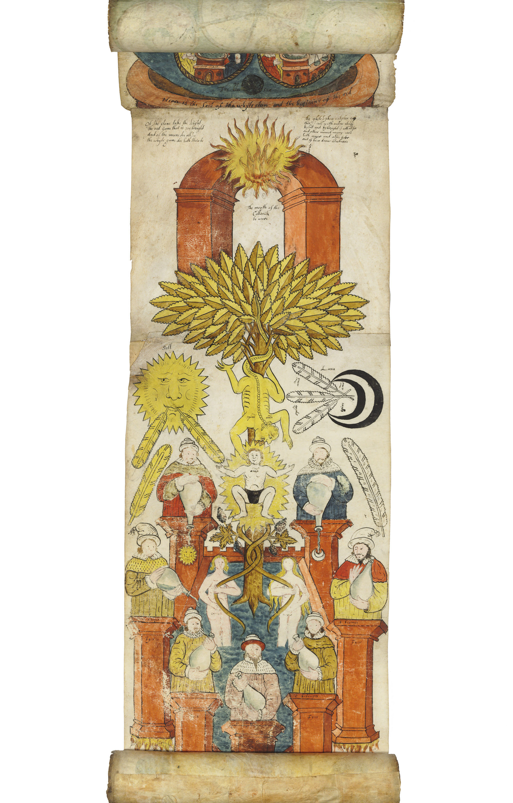 THE RIPLEY SCROLL, an illustrated alchemical manuscript, in English and ...