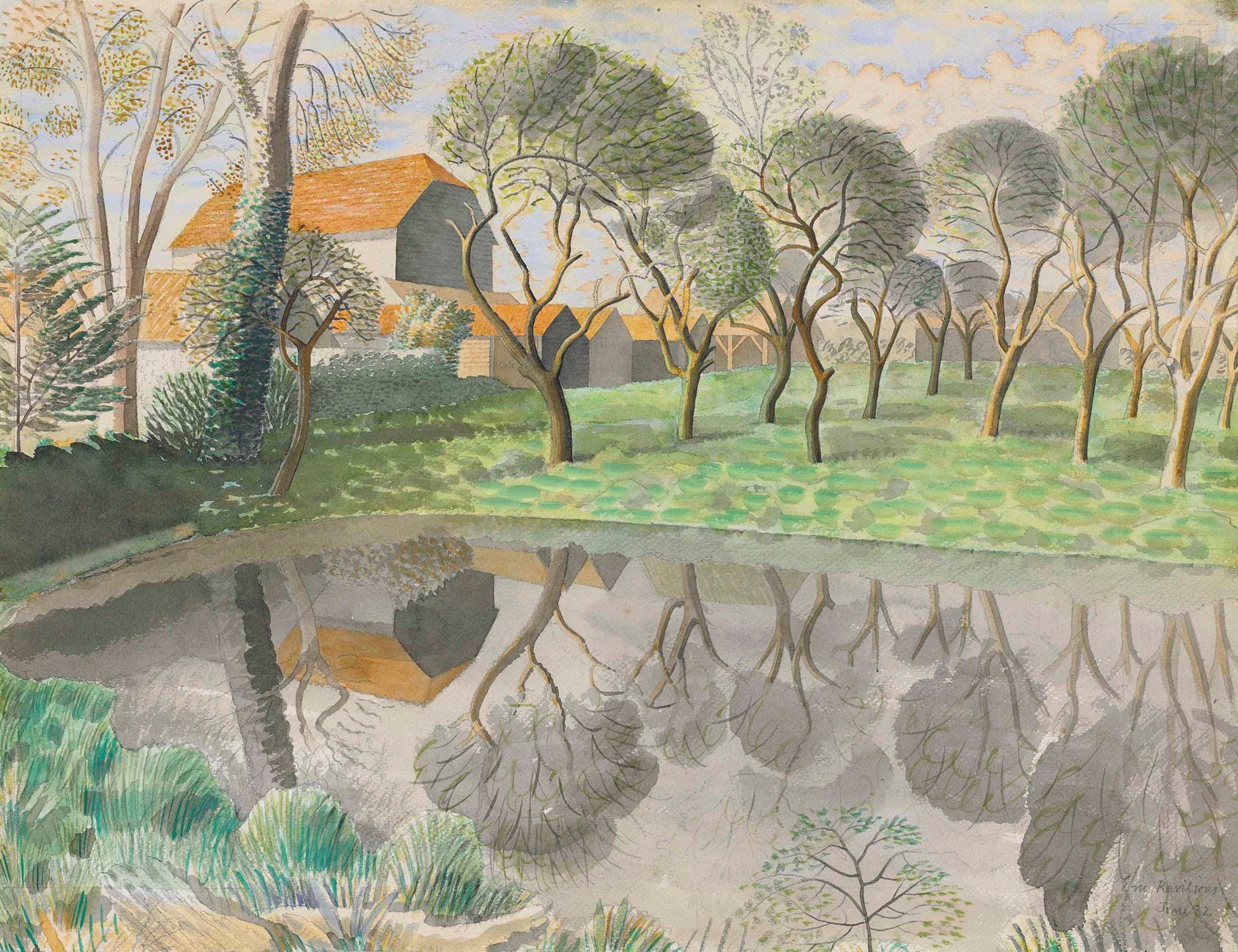 Eric Ravilious (1903-1942), Newt Pond | Christie's