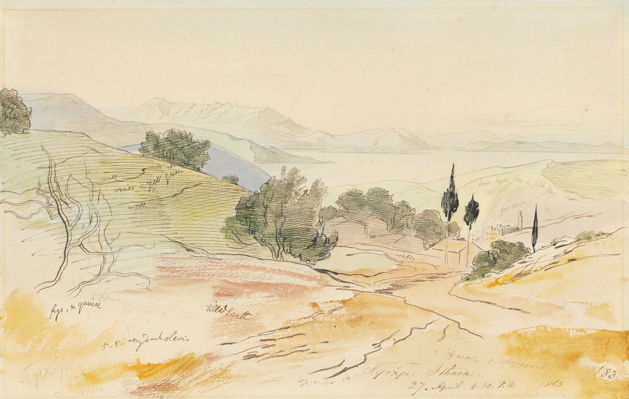 Edward Lear (London 1812-1888 San Remo), View of Ithaca | Christie's