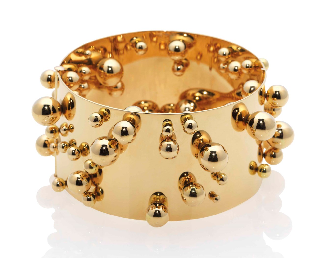 POL BURY (1922-2005), 'BOULES DES DEUX COTES D'UN CYLINDRE', A BRACELET ...