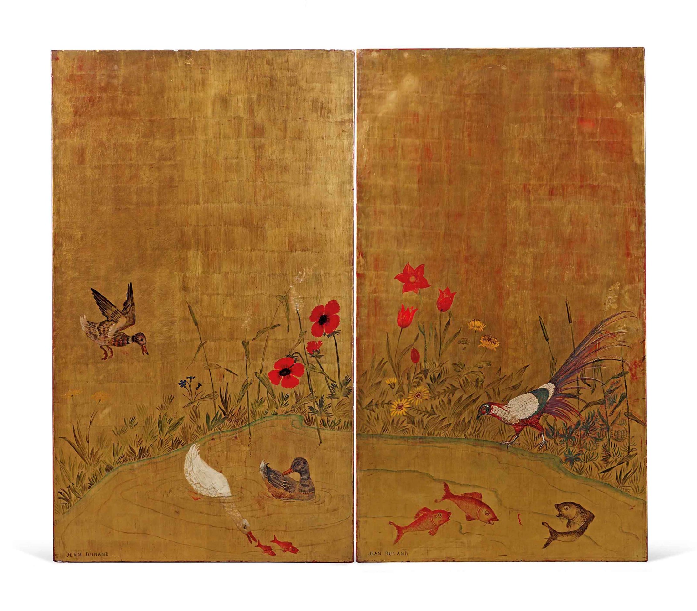 JEAN DUNAND (1877 - 1942), TWO PANELS, CIRCA 1930 | Christie's