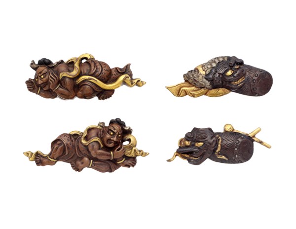 SEVEN PAIRS OF MENUKI, TWO DAISHO SETS OF MENUKI AND AN ASSOCIATED PAIR ...