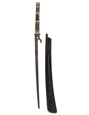 A RARE IRON KABUTOWARI [HELMET BREAKER], SIGNED BANZAI SAKU, EDO PERIOD ...