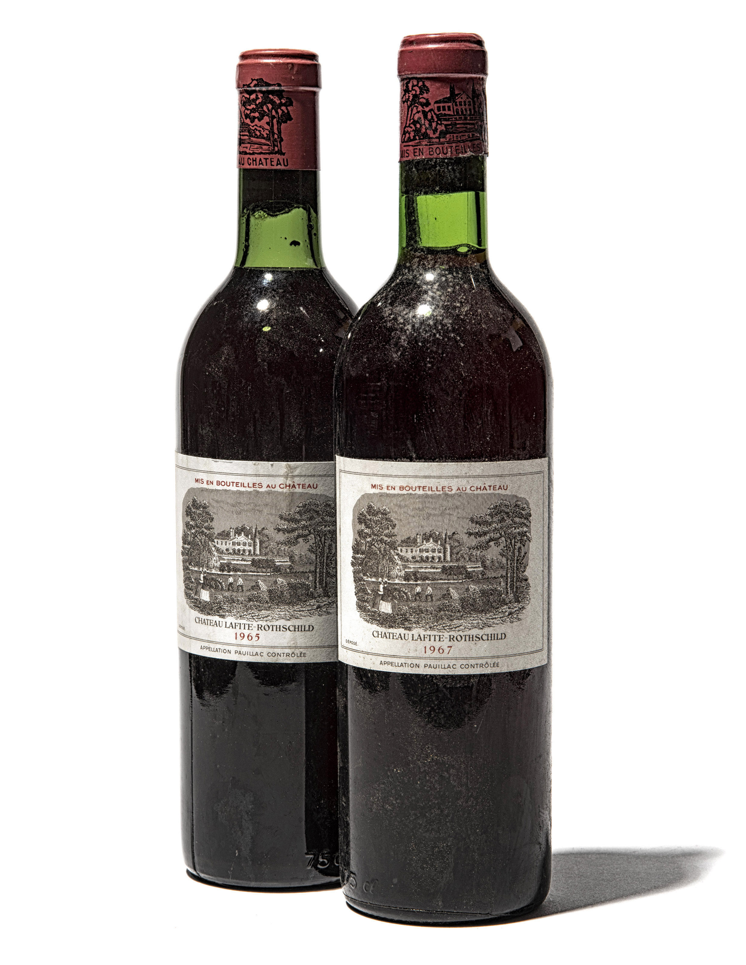 Château Lafite-Rothschild 1965 and 1967, Pauillac, 1er cru classé ...