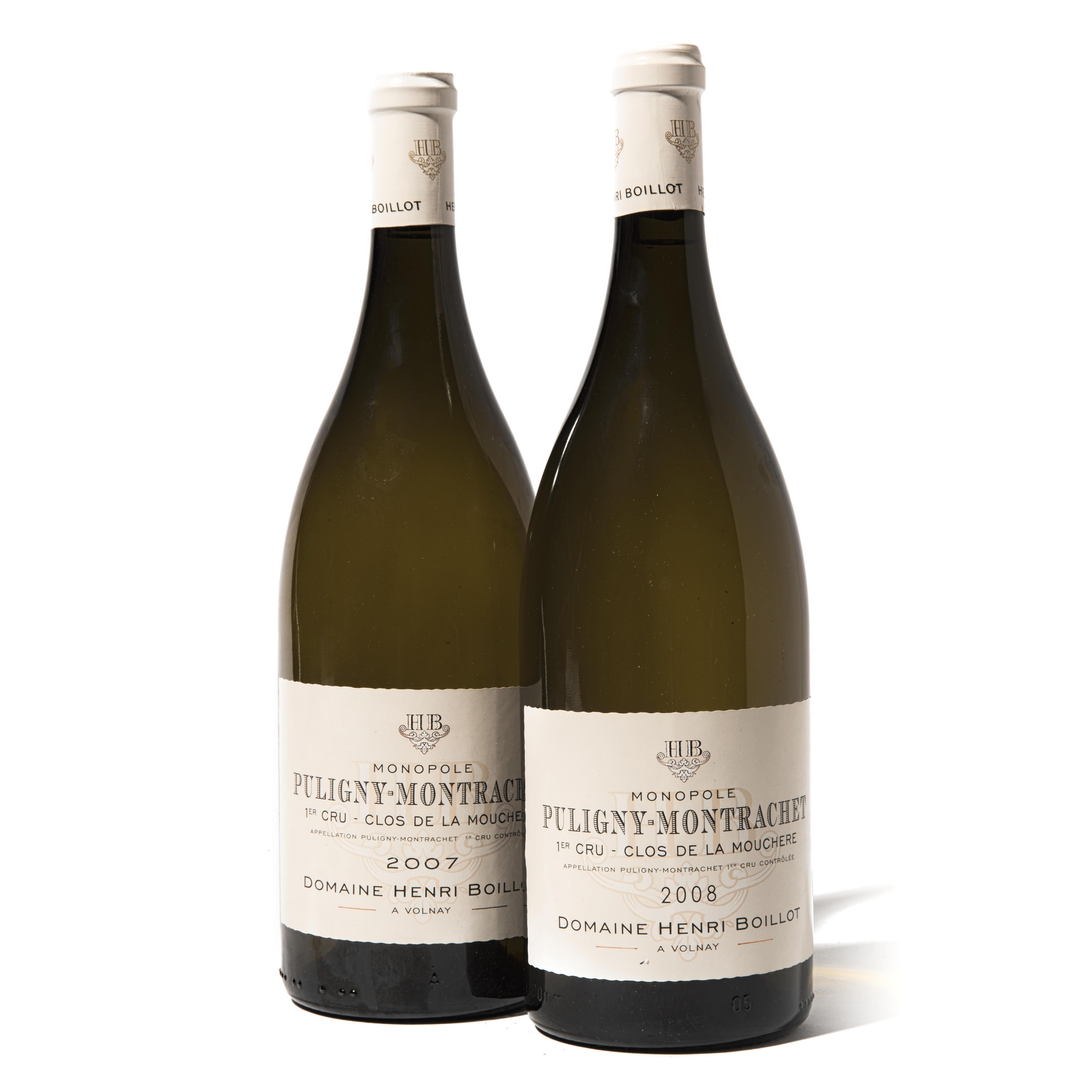 Henri Boillot, Puligny-Montrachet, Clos de la Mouchere 2007 and 2008 ...