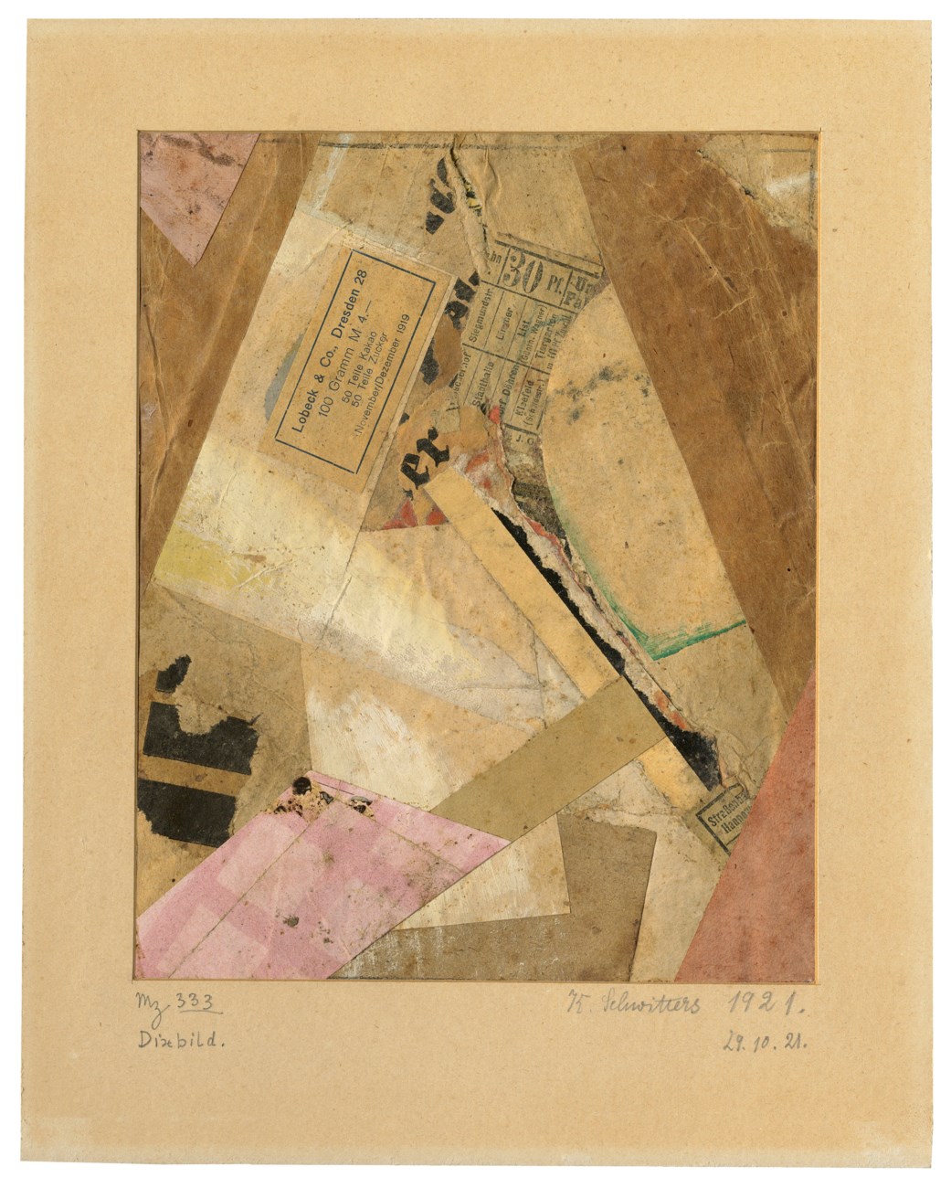 Kurt Schwitters (1887-1948), Mz 333 Dixbild | Christie's