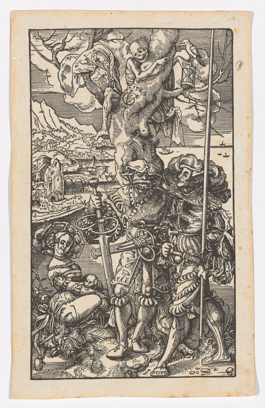URS GRAF (CIRCA 1485-1528), Two Mercenaries and a Woman with Death in a ...