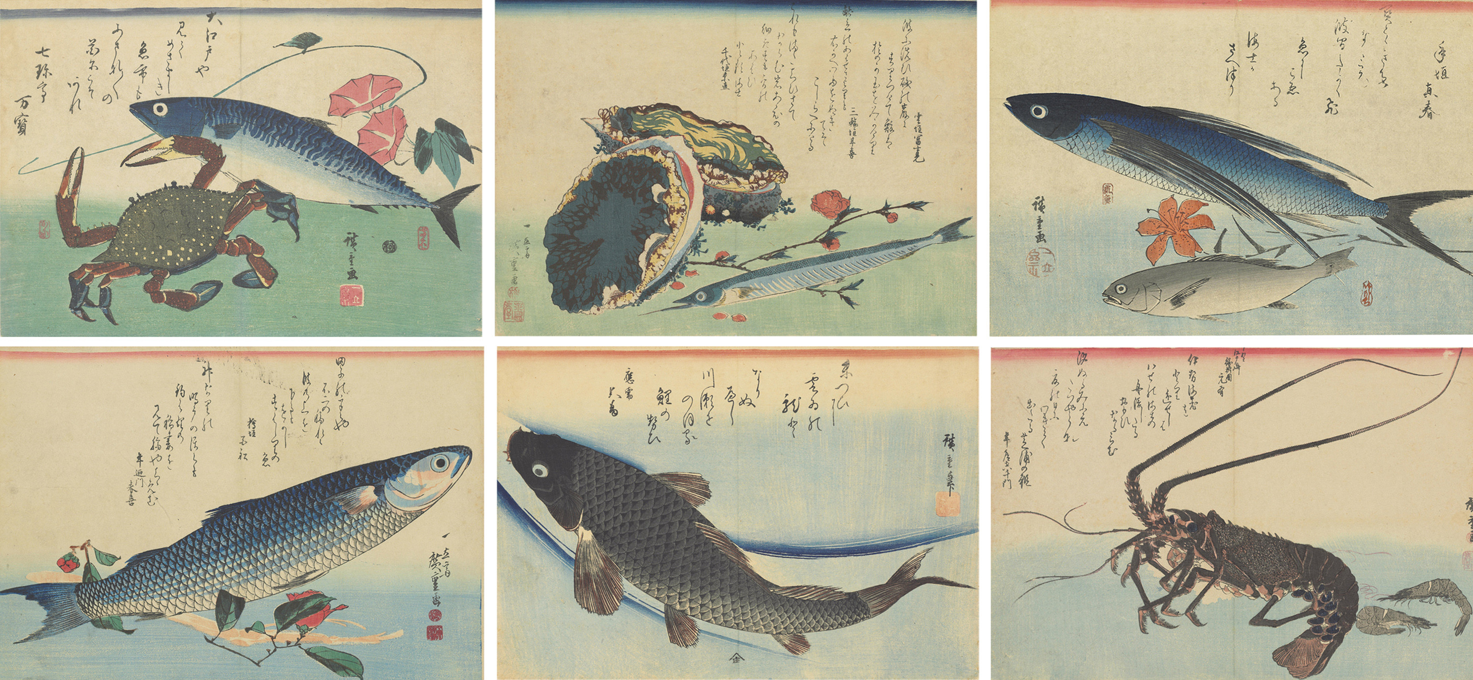UTAGAWA HIROSHIGE (1797–1858), Two Complete Sets of Untitled Series of ...