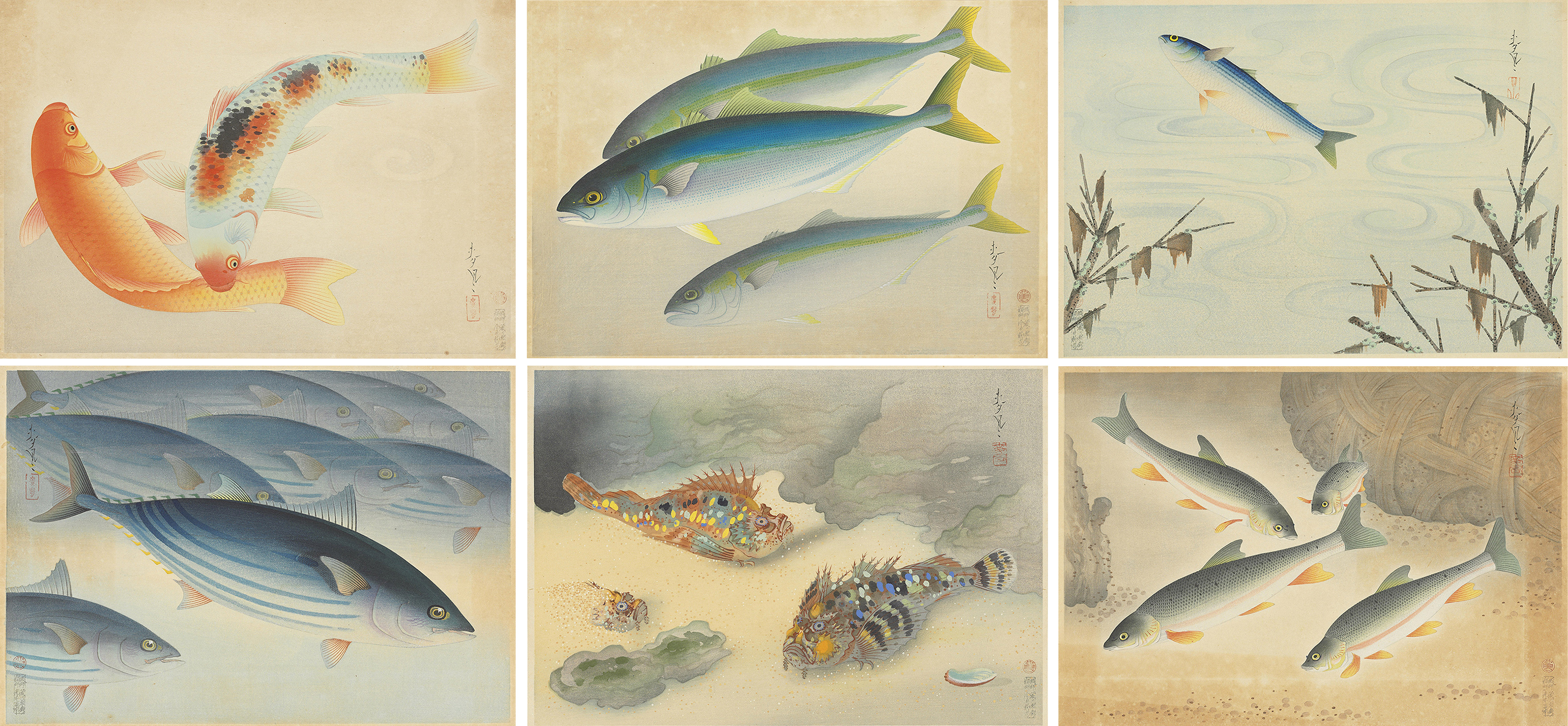 ONO BAKUFU (1888 - 1976), The Complete Set: Great Japanese Fish Picture ...