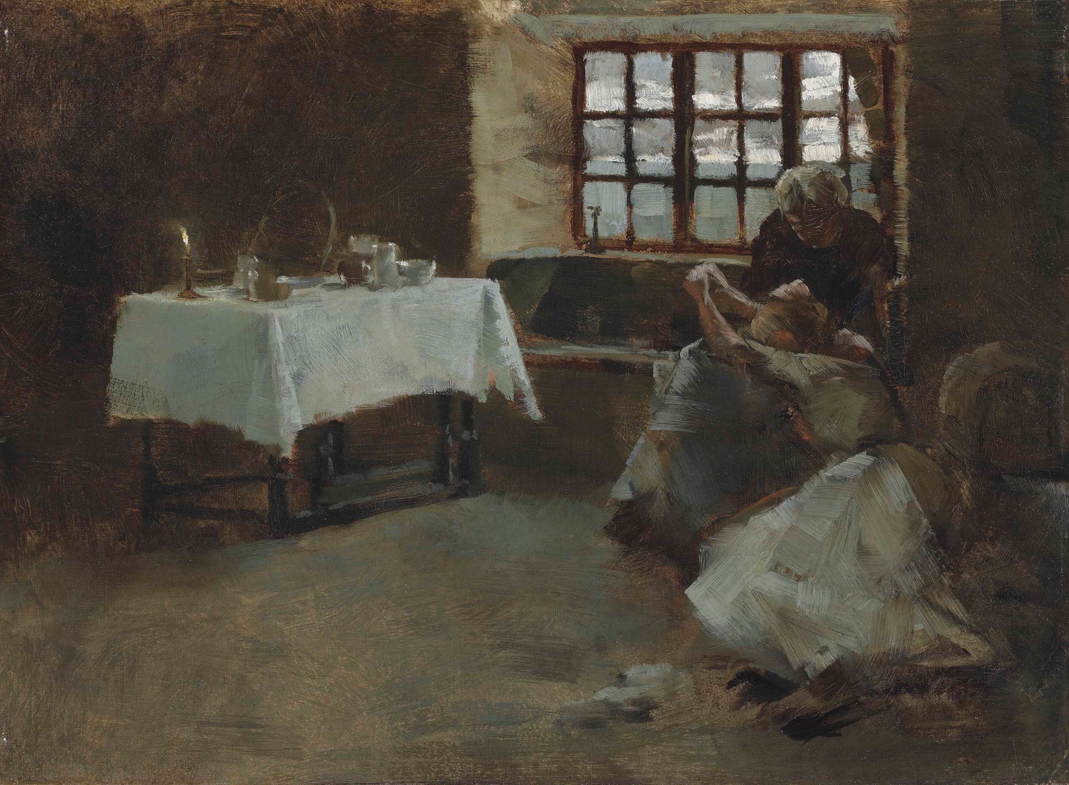 Frank Bramley, R.A. (1857-1915), Sketch for 'A Hopeless Dawn' | Christie's
