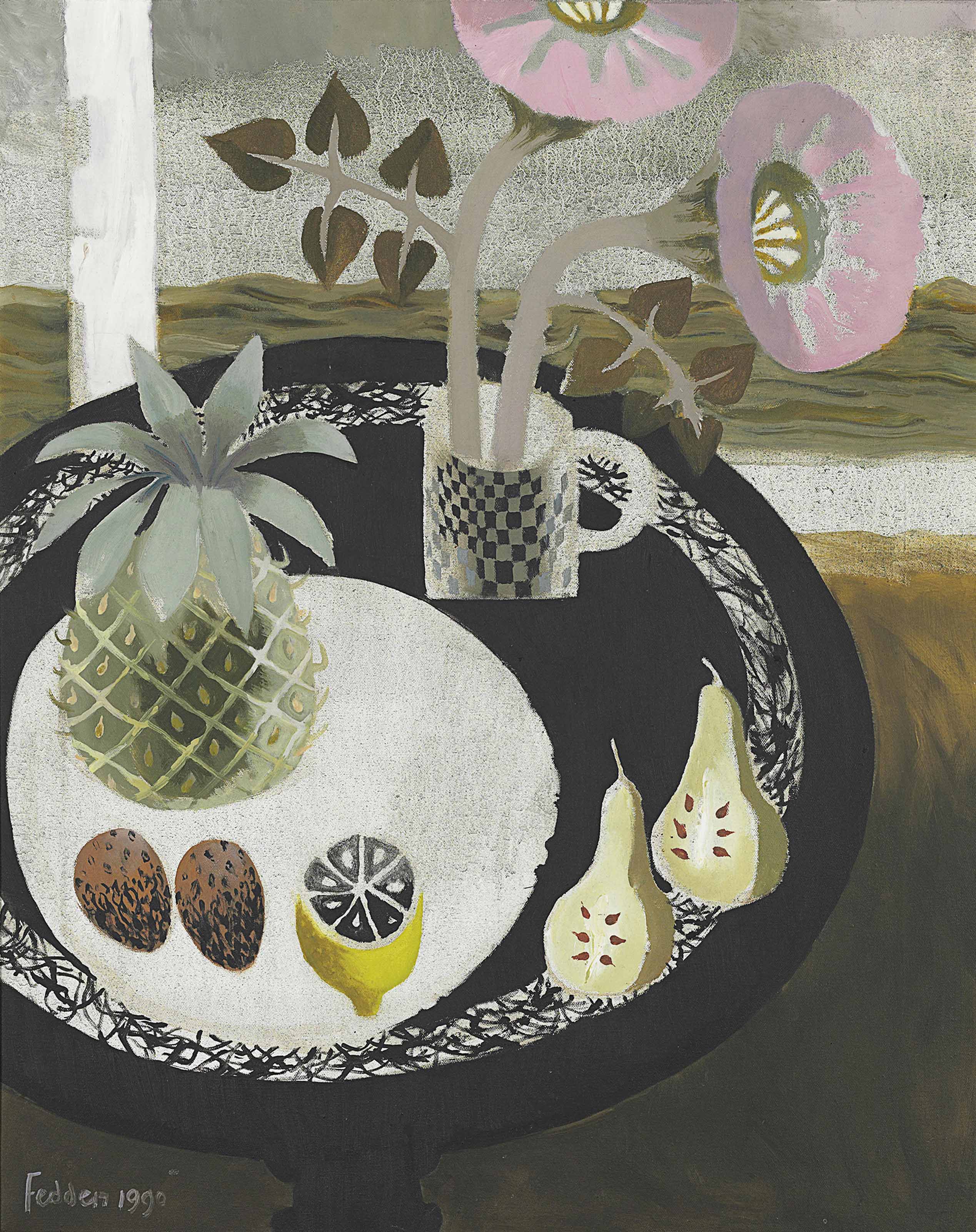 MARY FEDDEN, R.A. (1915-2012), Pineapple and a Black Table | Christie’s