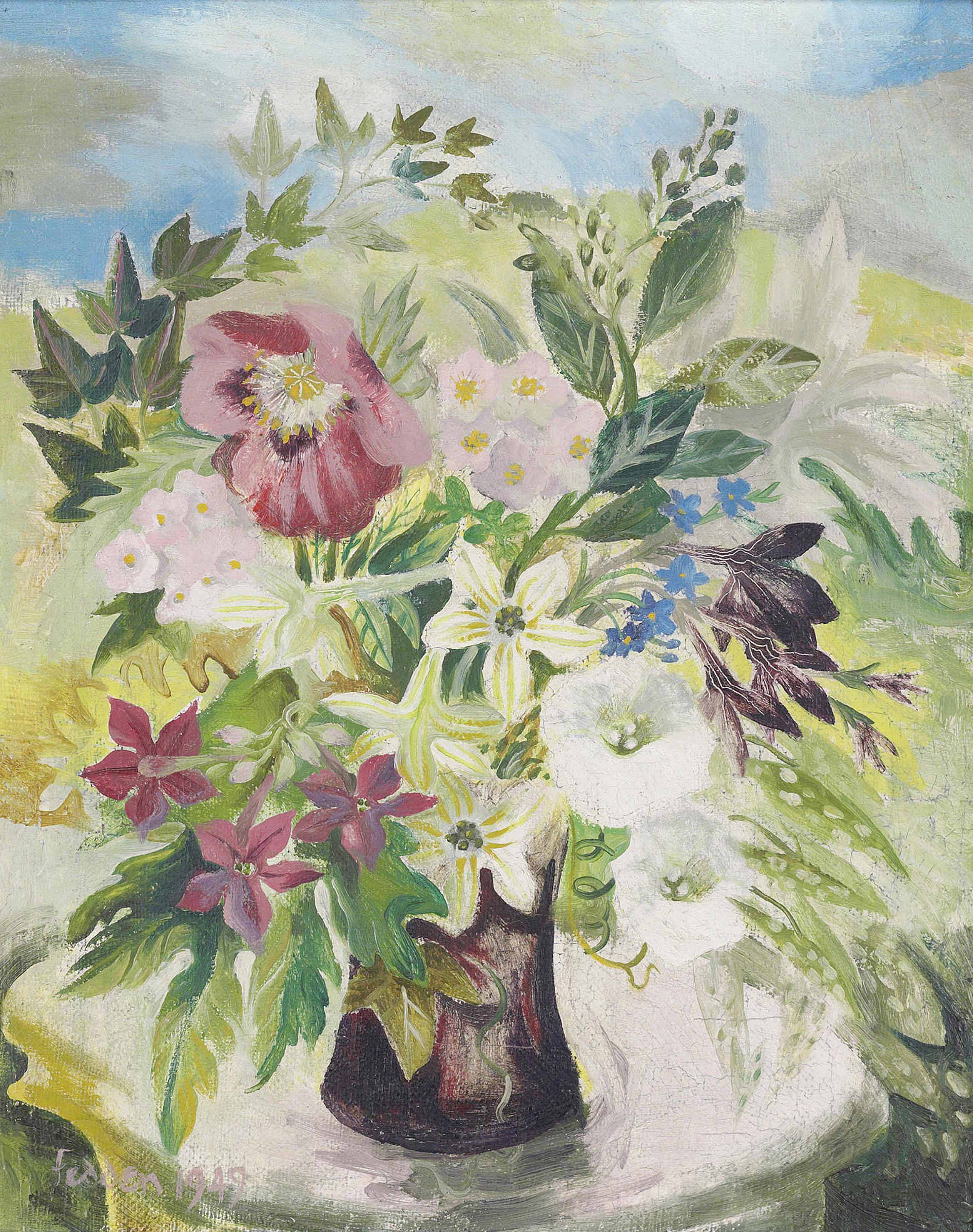 MARY FEDDEN, R.A. (1915-2012), Still life with red poppy | Christie’s