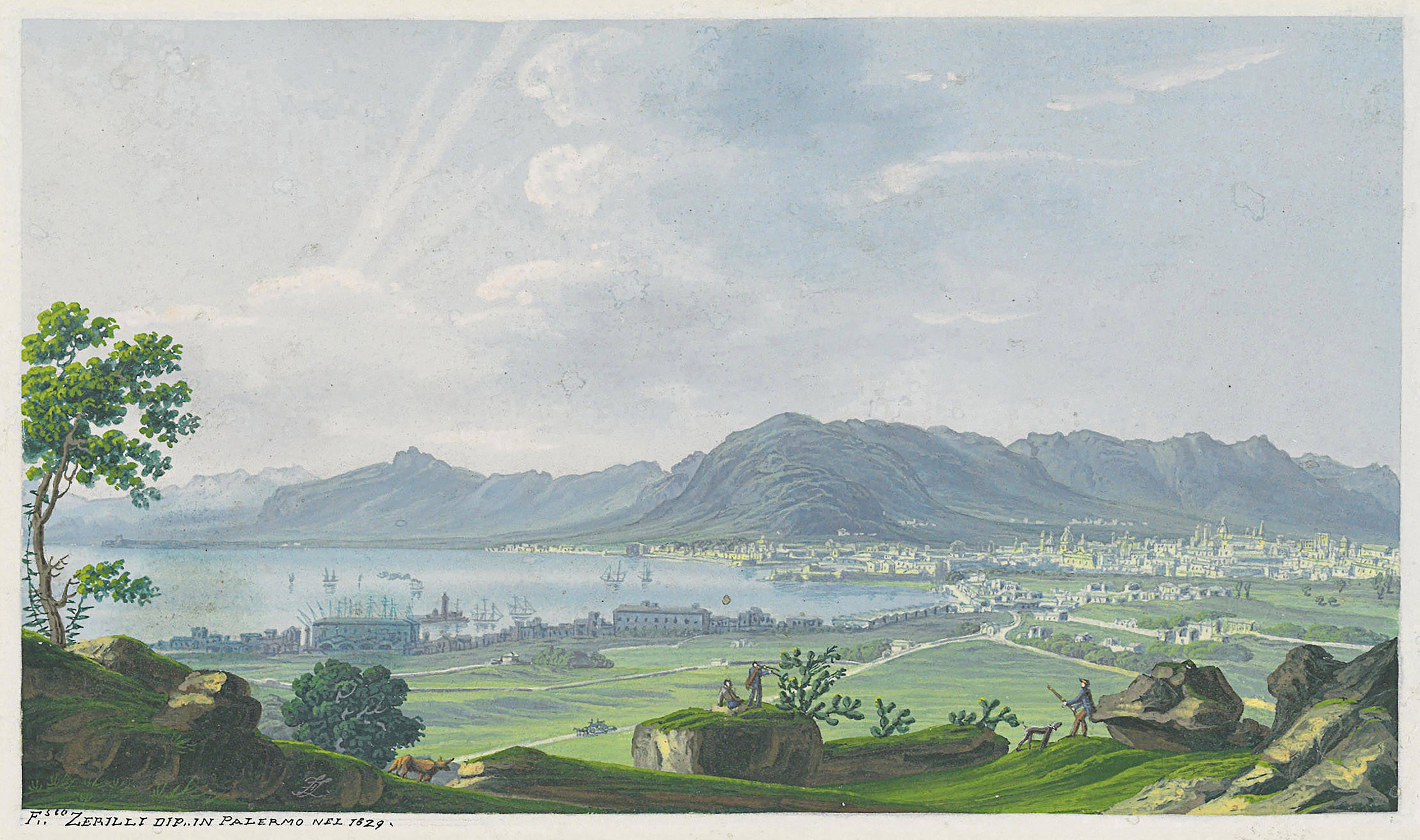 Francesco Zerilli (active in Palermo 1794-1837), Palermo seen from the ...