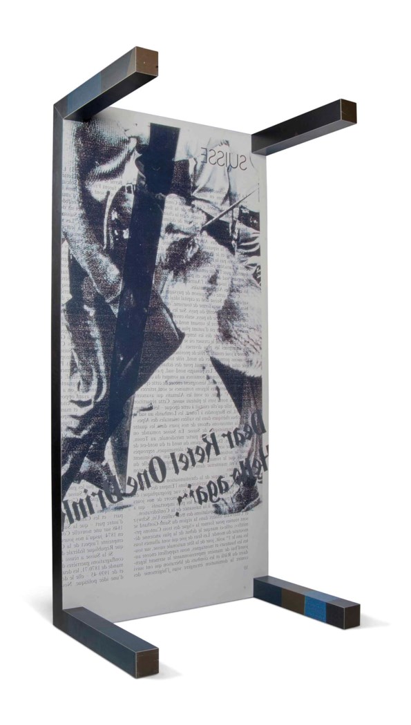 Wade Guyton (B. 1972) & Kelley Walker (B. 1969), Stripe_Turtle_22_Table ...