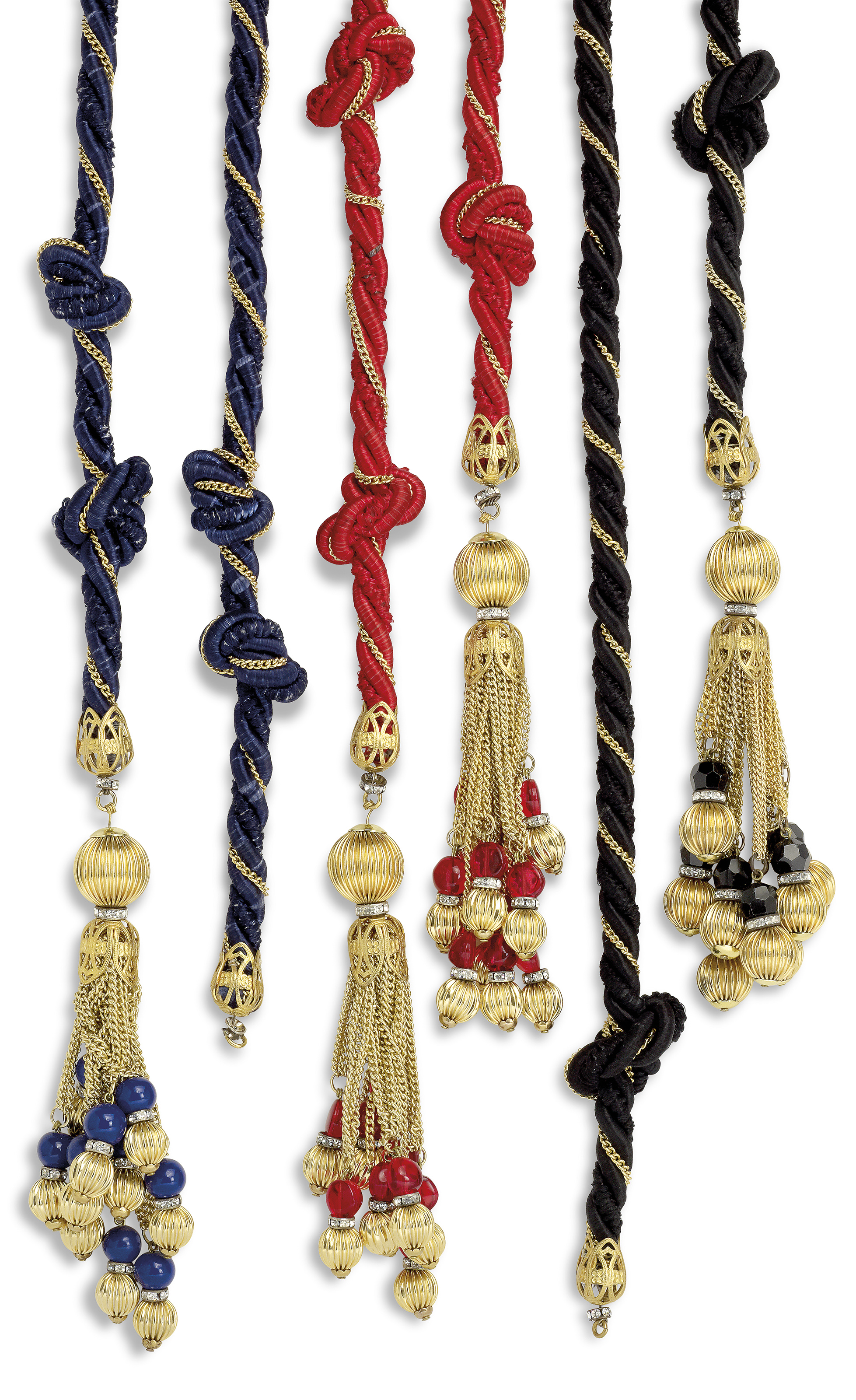 FOUR TWISTED SILK ROPE BELTS, 1980s | Christie’s