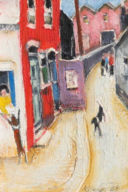 Harold Riley (b. 1934), The Red House | Christie's