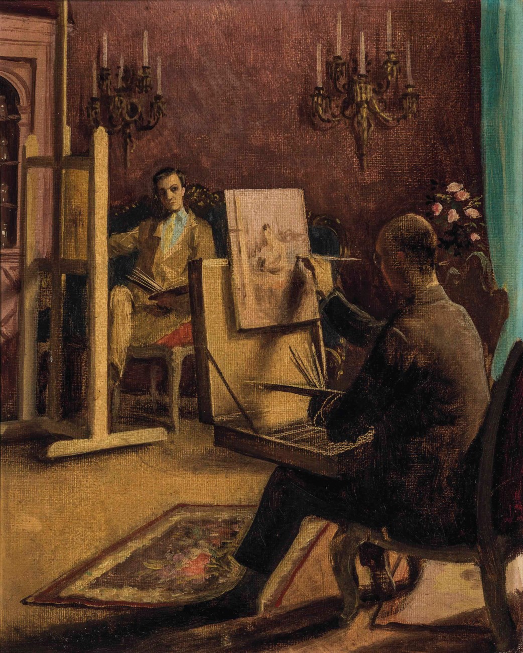Rex Whistler (1905-1944), Conversation piece: Lord Berners and Cecil ...