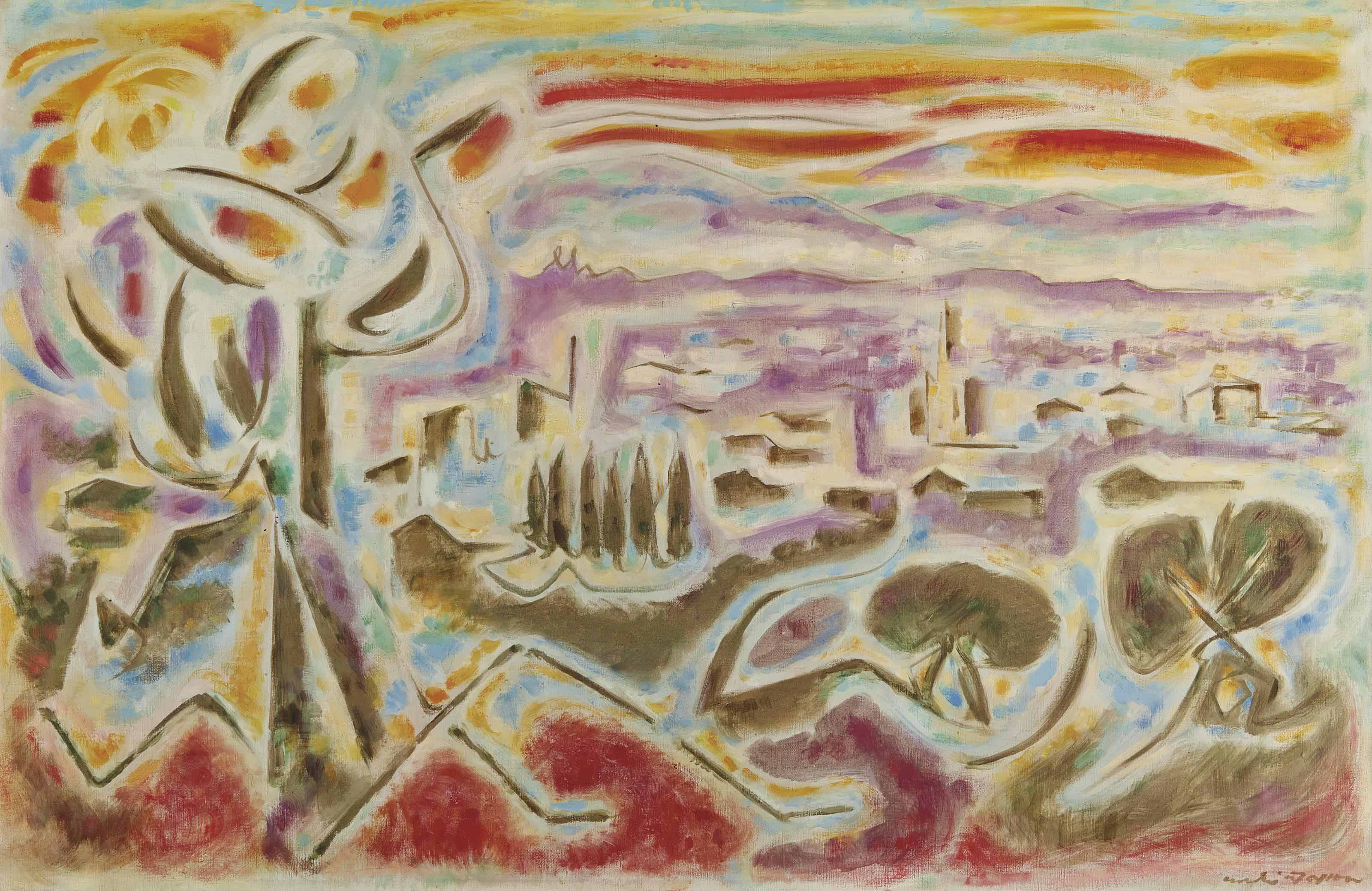 André Masson (1896-1987) , Vue d'Aix-en-Provence | Christie's