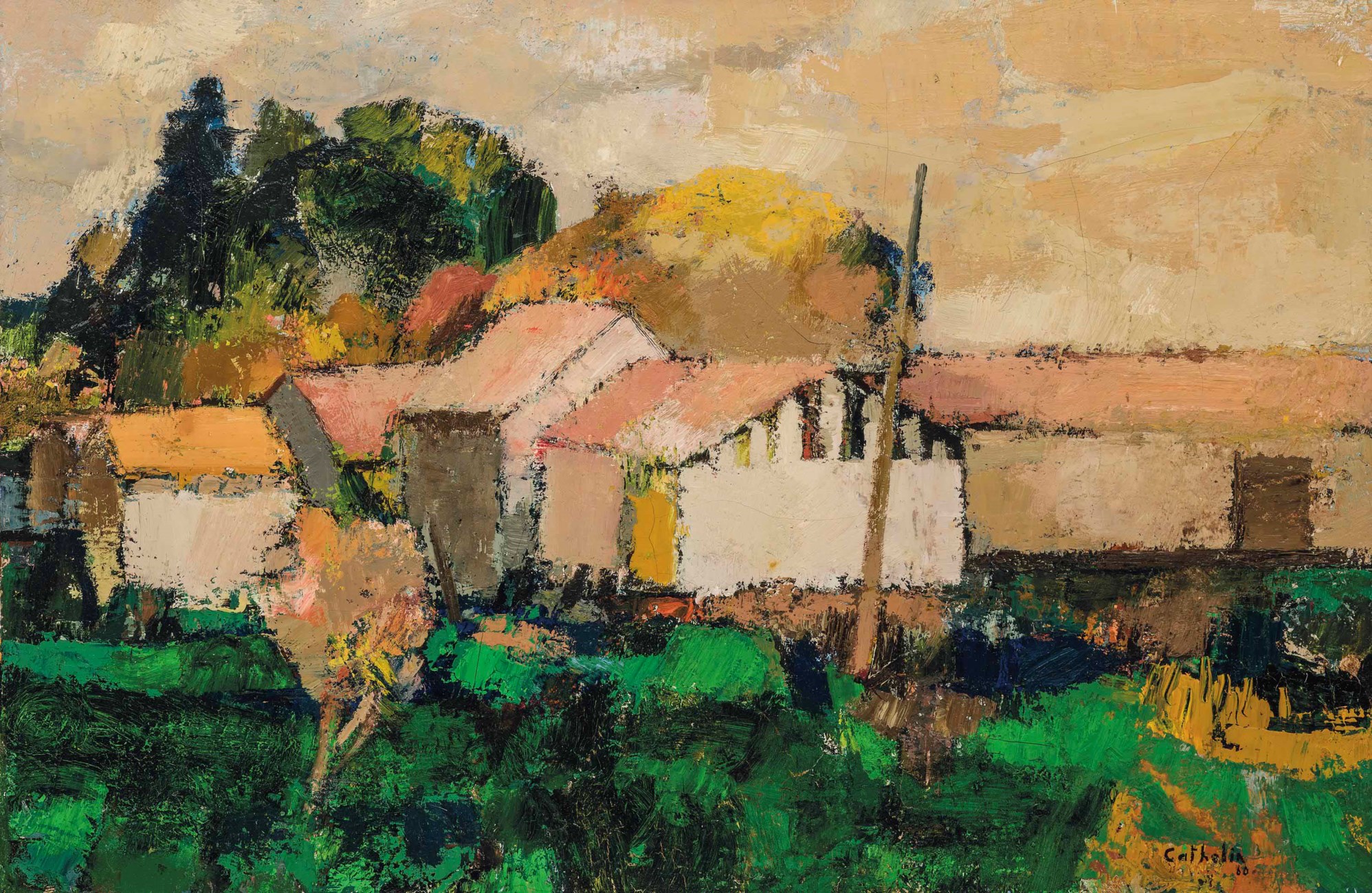 Bernard Cathelin (1919-2004), La ferme de la plaine, Montéléger ...