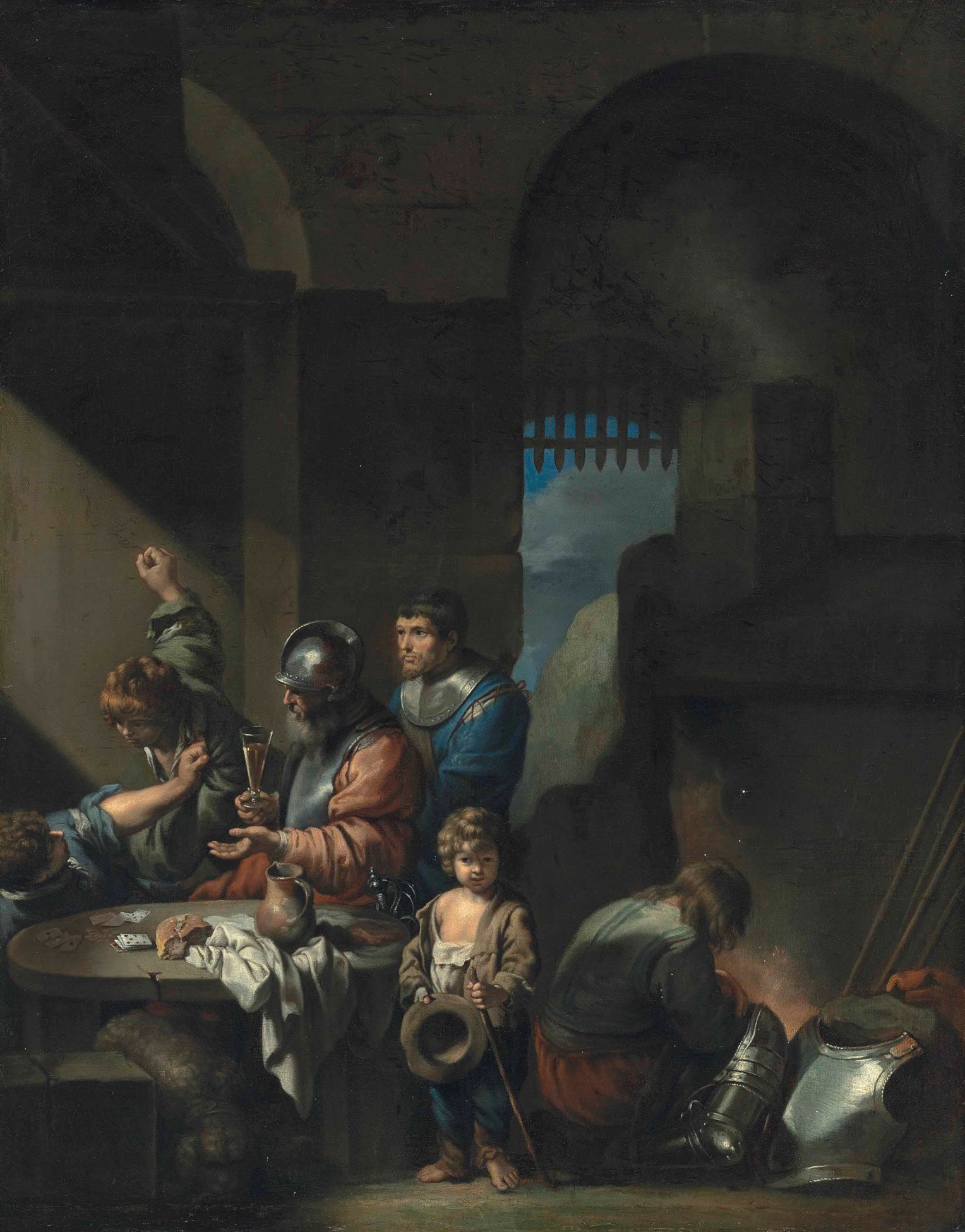 Attributed to Sébastien Bourdon (Montpellier 1616-1671 Paris), Figures ...