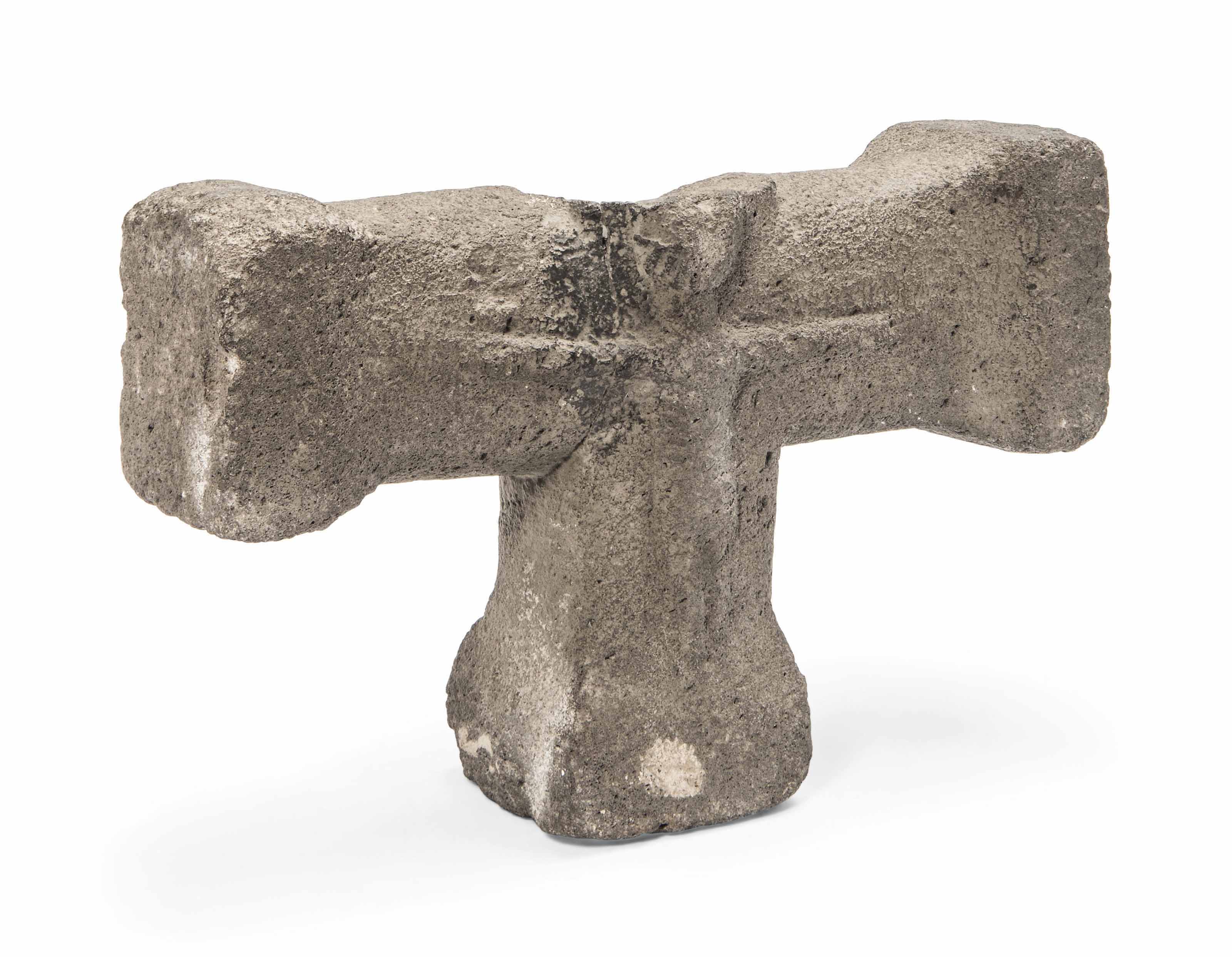 AN ENGLISH MEDIEVAL STONE GRAVE MARKER