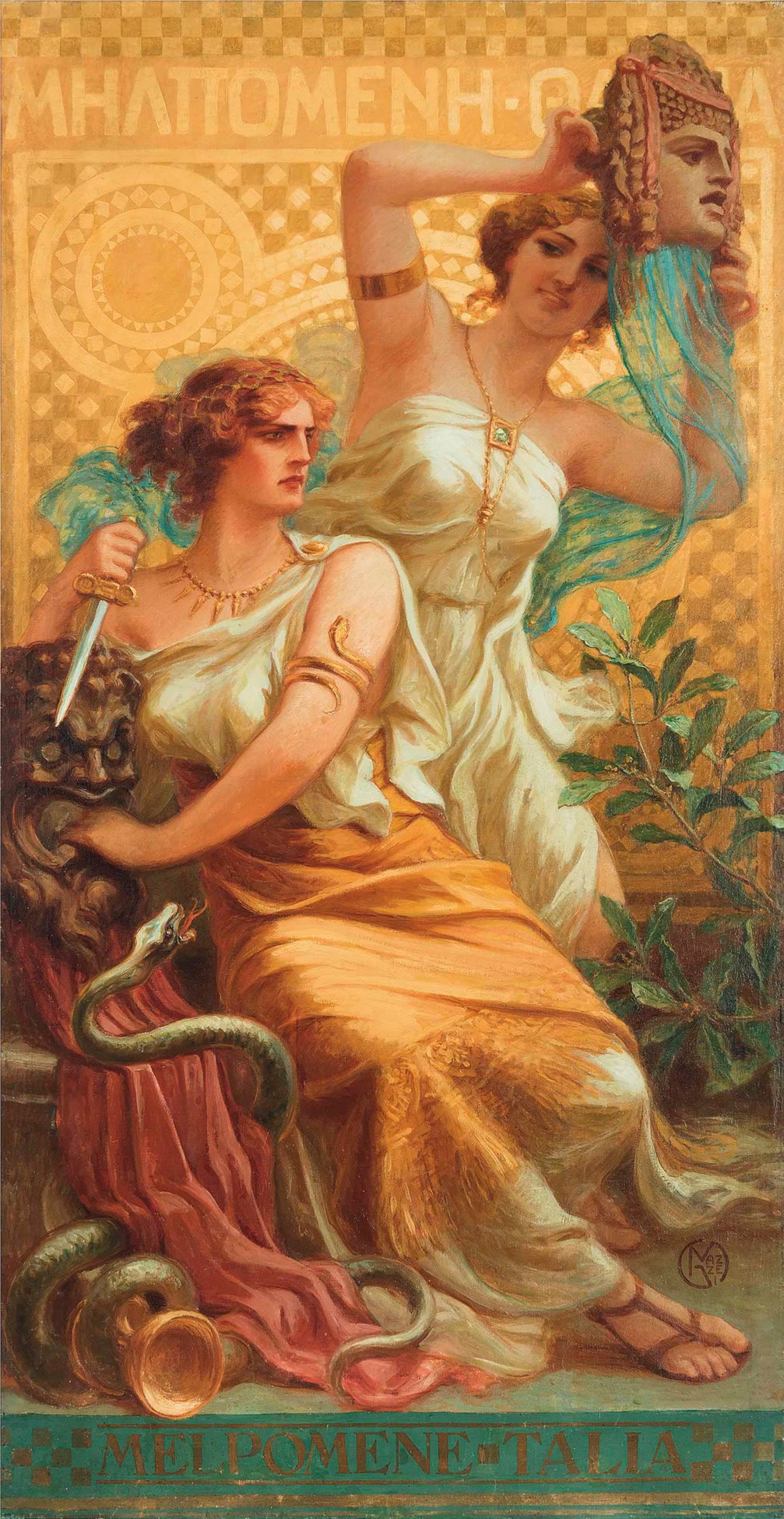 Giuseppe Mazzei (Italian, 1867-1944), Melpomene and Thalia | Christie's