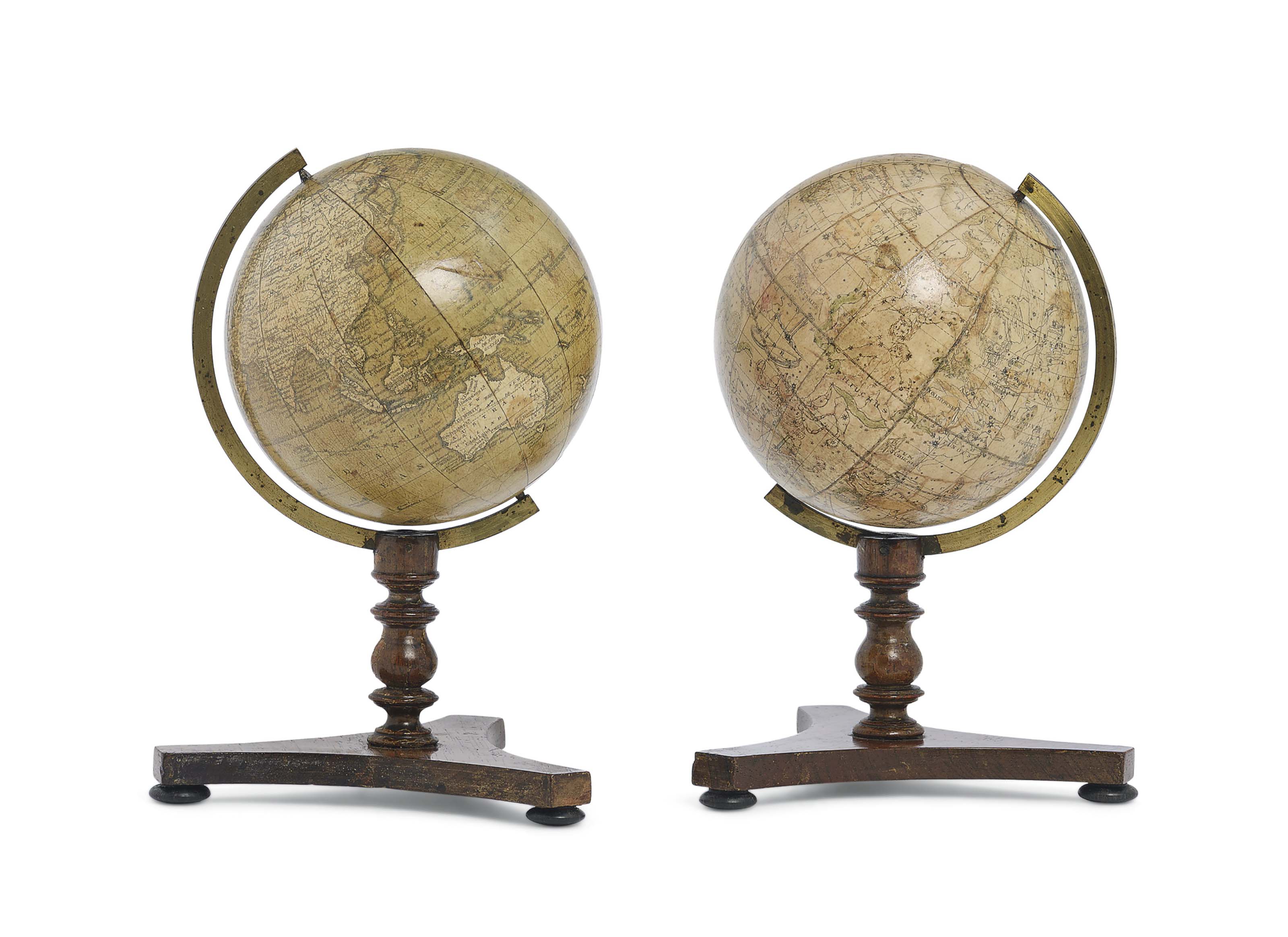 A PAIR OF VICTORIAN 4½-INCH GLOBE