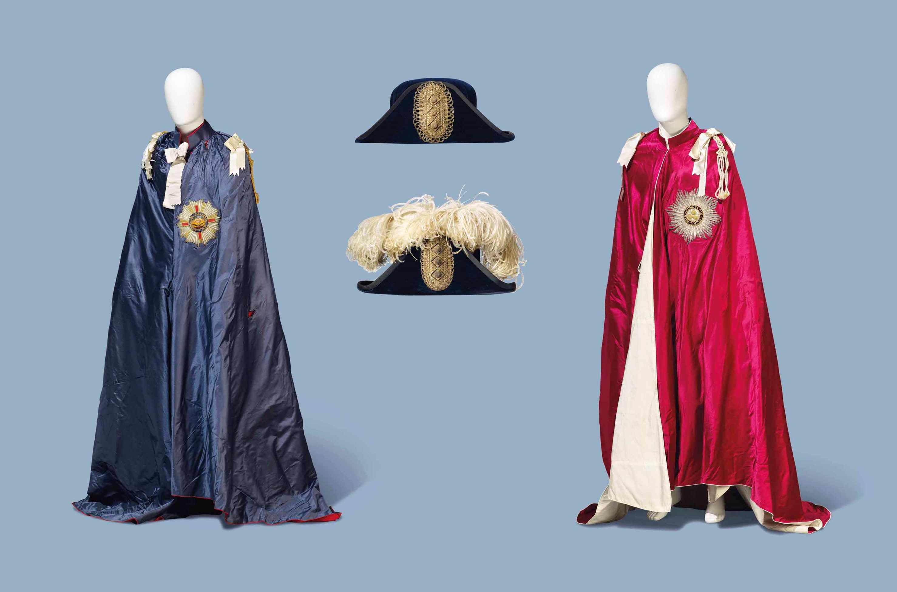 AN ORDER OF BATH AND ORDER OF ST. MICHAEL AND ST. GEORGE SILK MANTLE ...