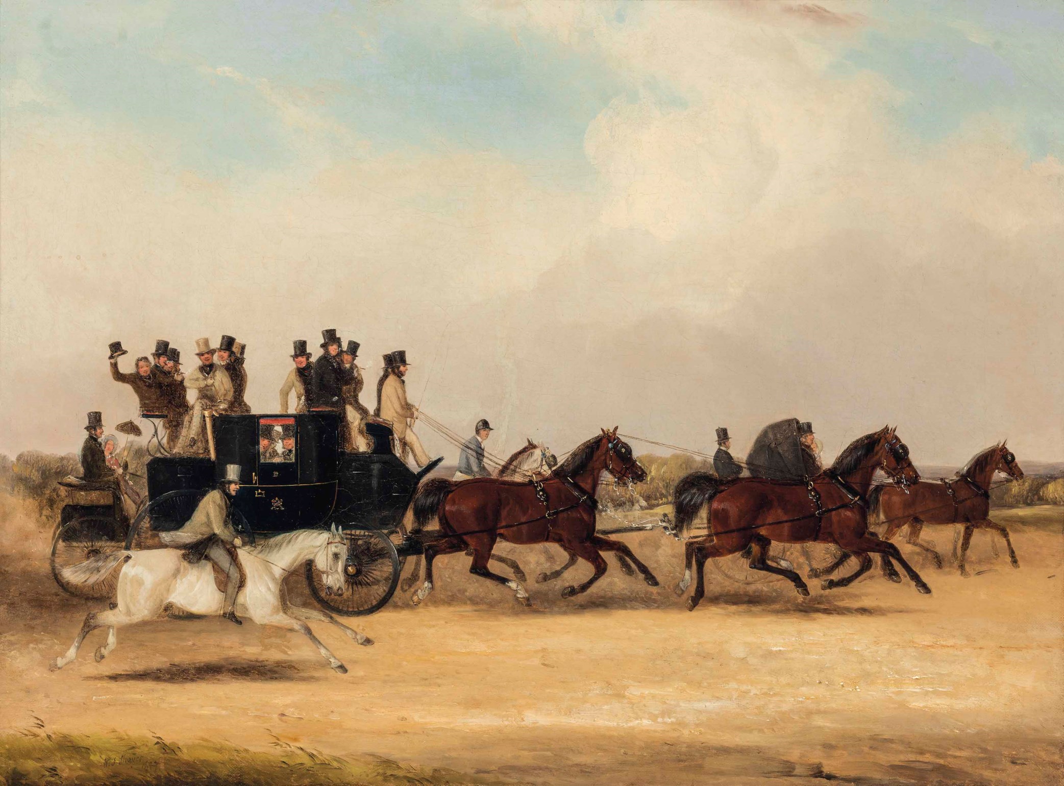 William Joseph Shayer (1811-1892), Off to the races | Christie's