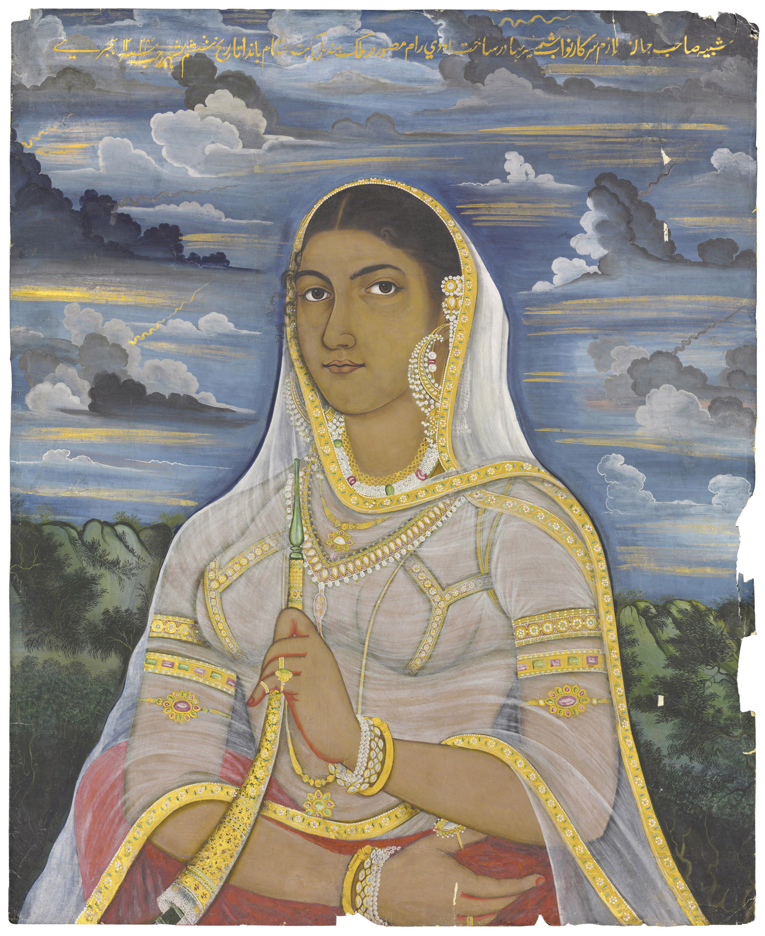 SIGNED UDAY RAM, BANDA, BUNDELKHAND, DATED AH 1224/1809 AD, A PORTRAIT ...