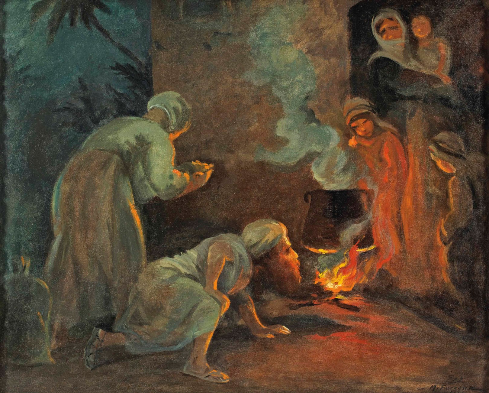 Moustafa Farroukh (Lebanese, 1901-1957), Tabkhit Al-Bahss (The Cooking ...