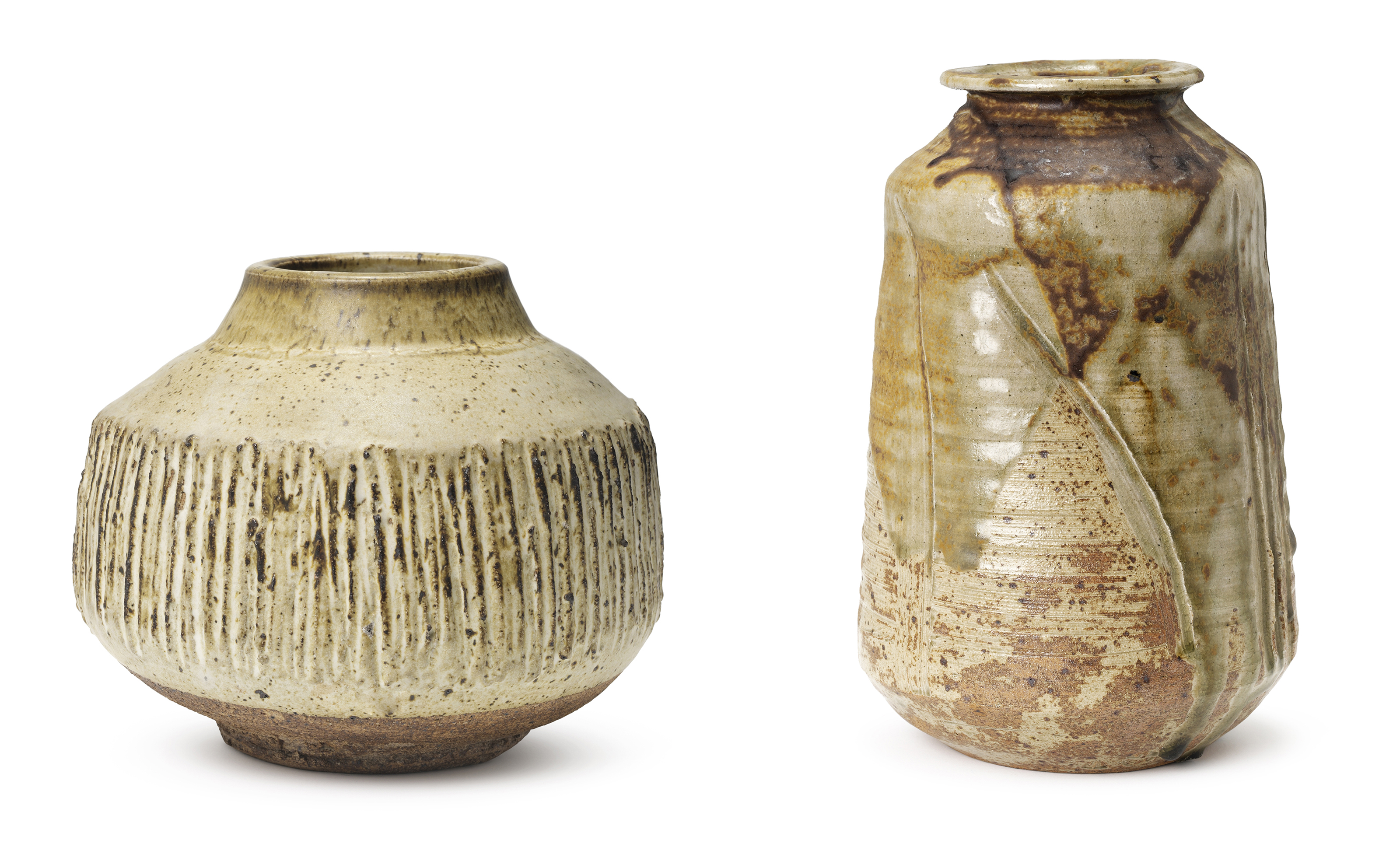 JANET LEACH (1918 – 1997), TWO STONEWARE VASES | Christie’s