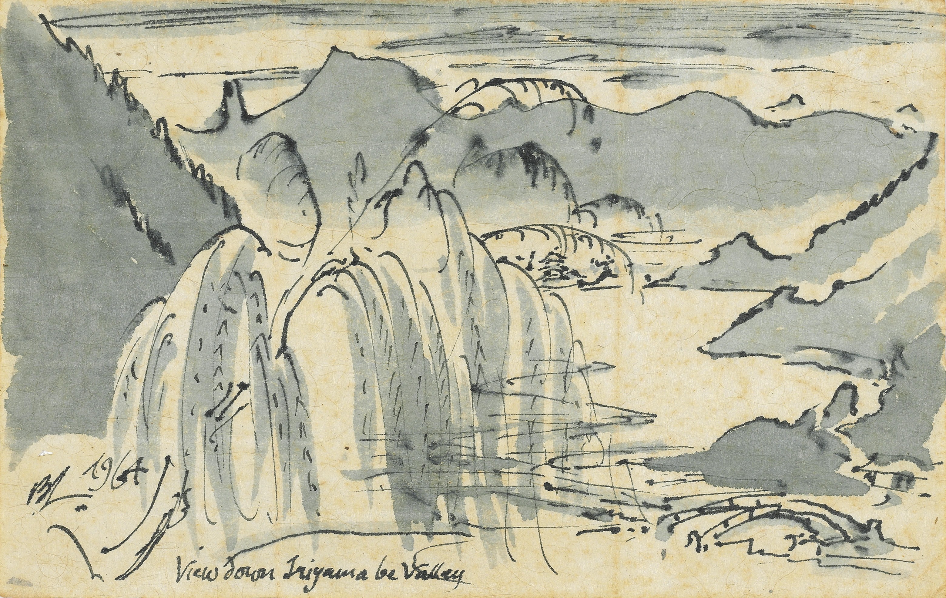 BERNARD LEACH (1887 – 1979), TWO LANDSCAPE DRAWINGS | Christie’s