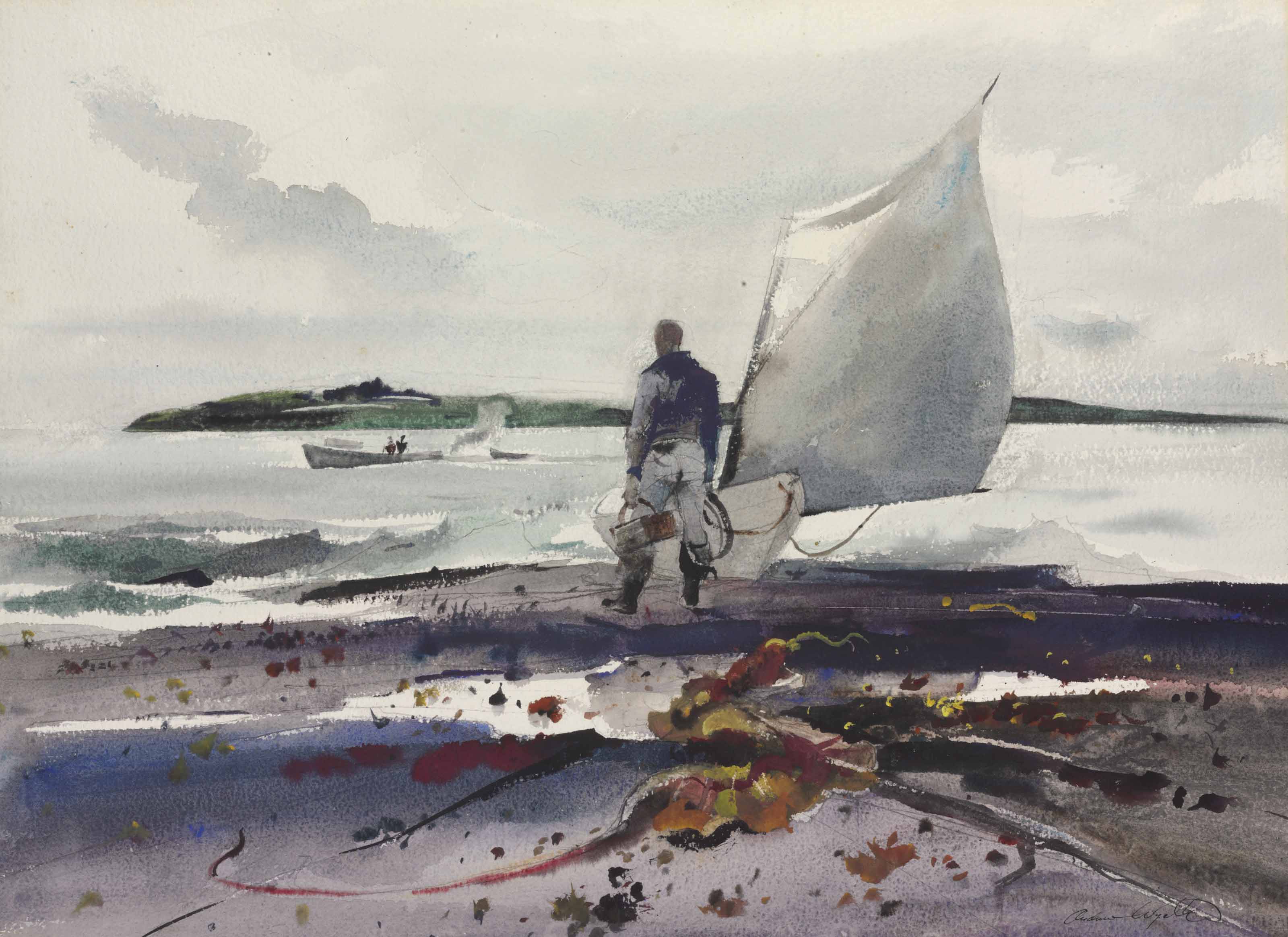 Andrew Wyeth (1917-2009), Maine Coast Interlude | Christie’s
