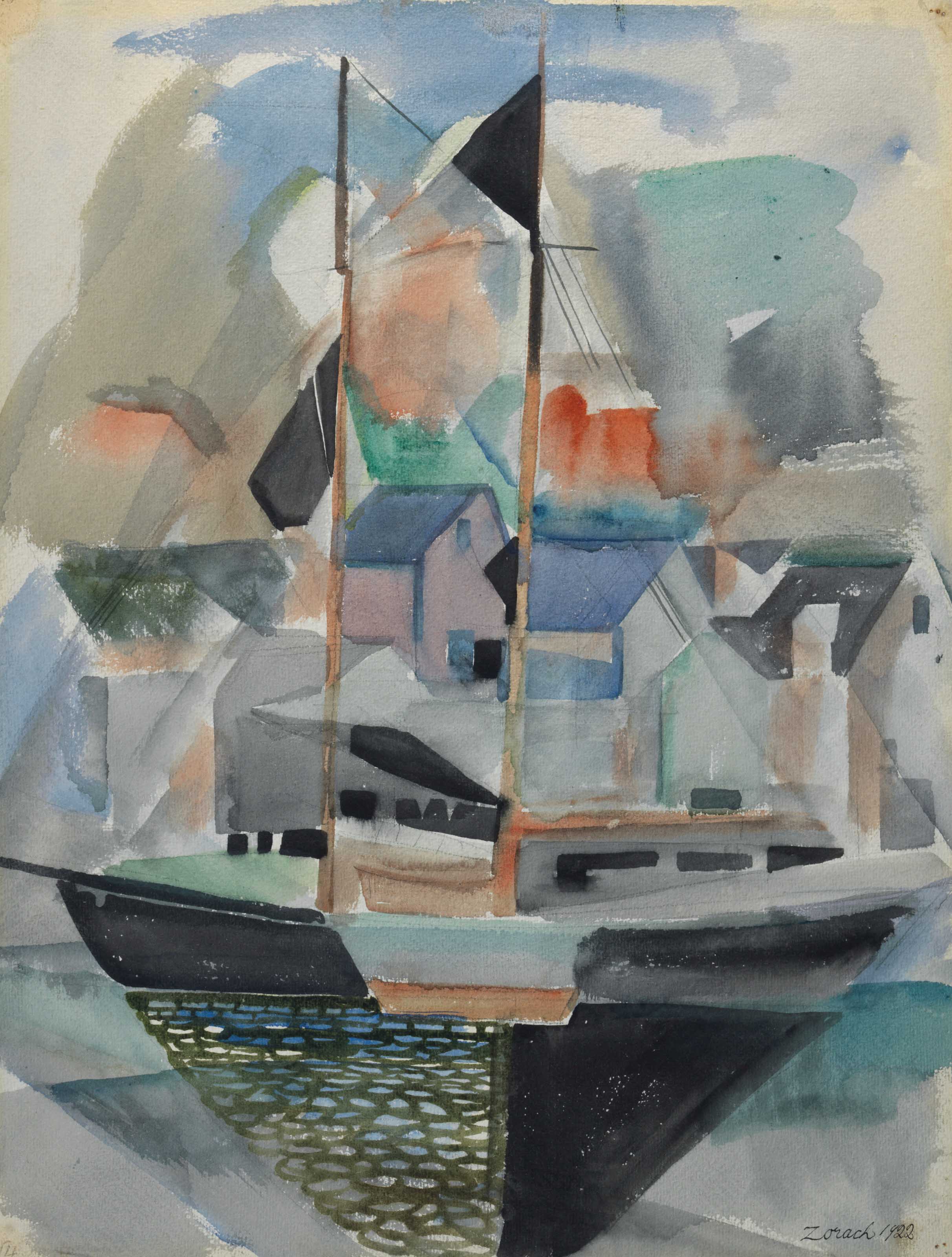 William Zorach (1887-1966), Schooner with Reflection | Christie’s
