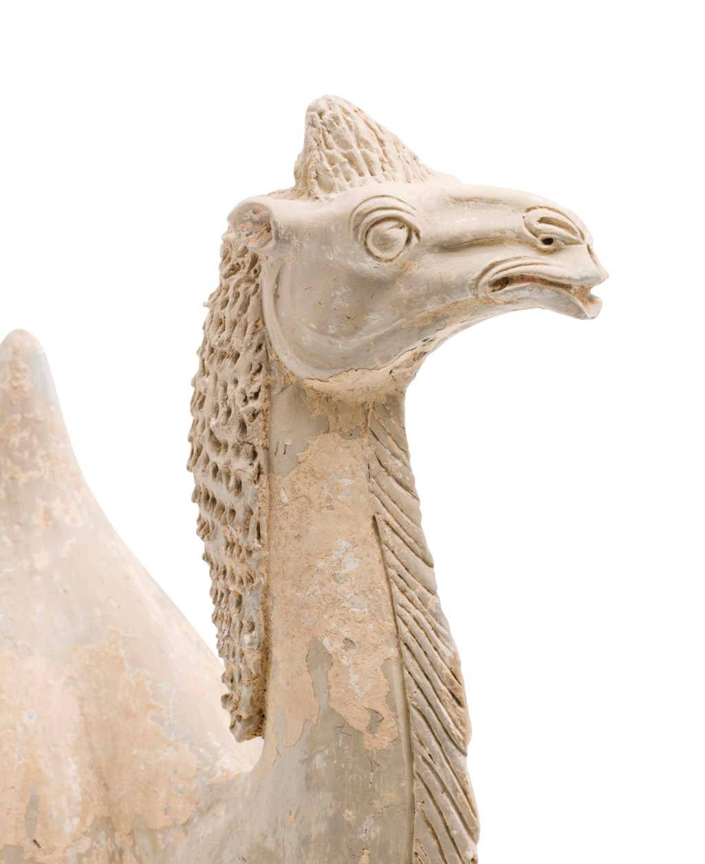 A FINE PAINTED POTTERY BACTRIAN CAMEL WITH SOGDIAN RIDER, TANG DYNASTY ...