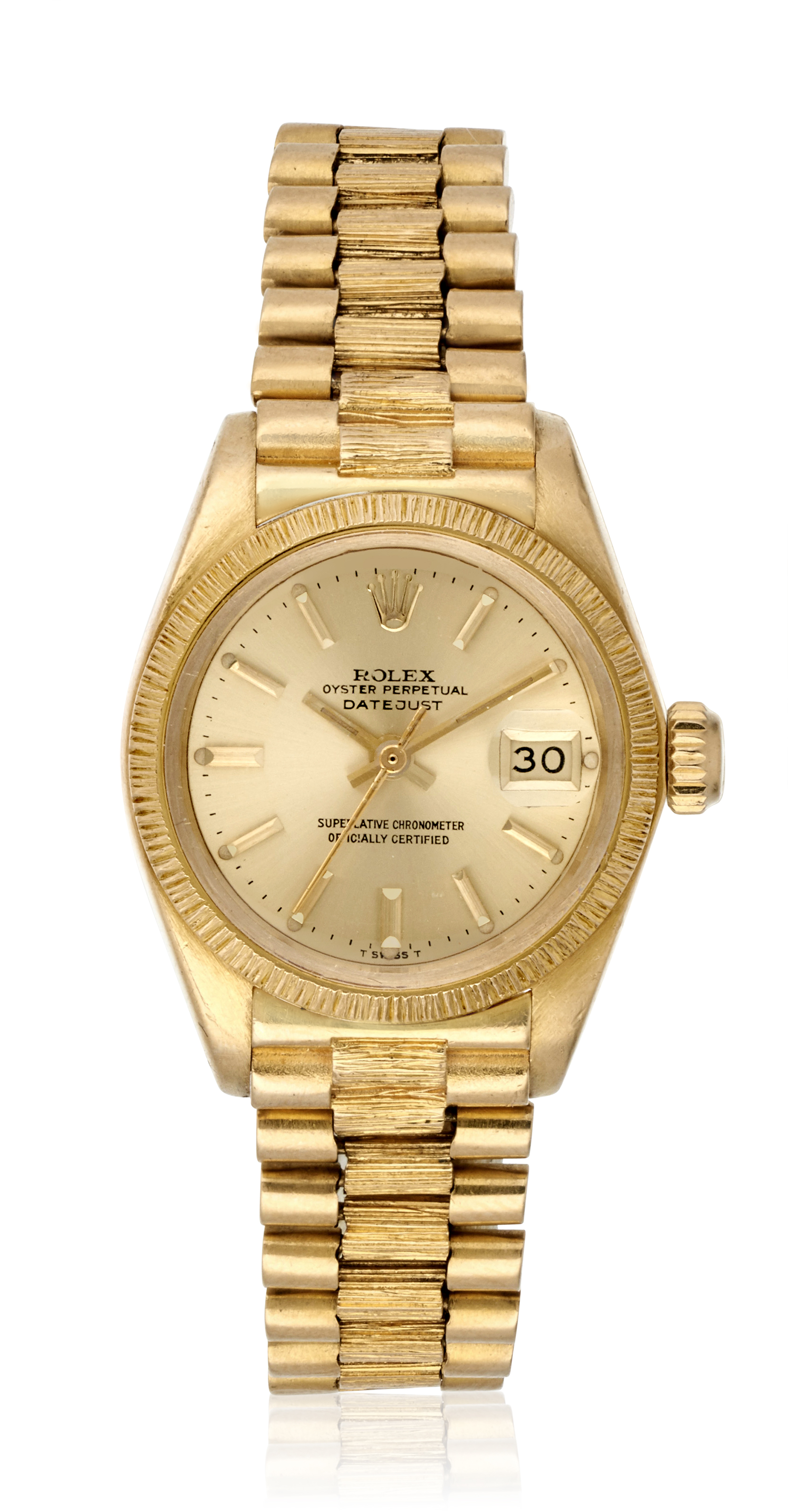 ROLEX, "BARK FINISH" LADY'S DATEJUST, REF. 6927, | Christie’s