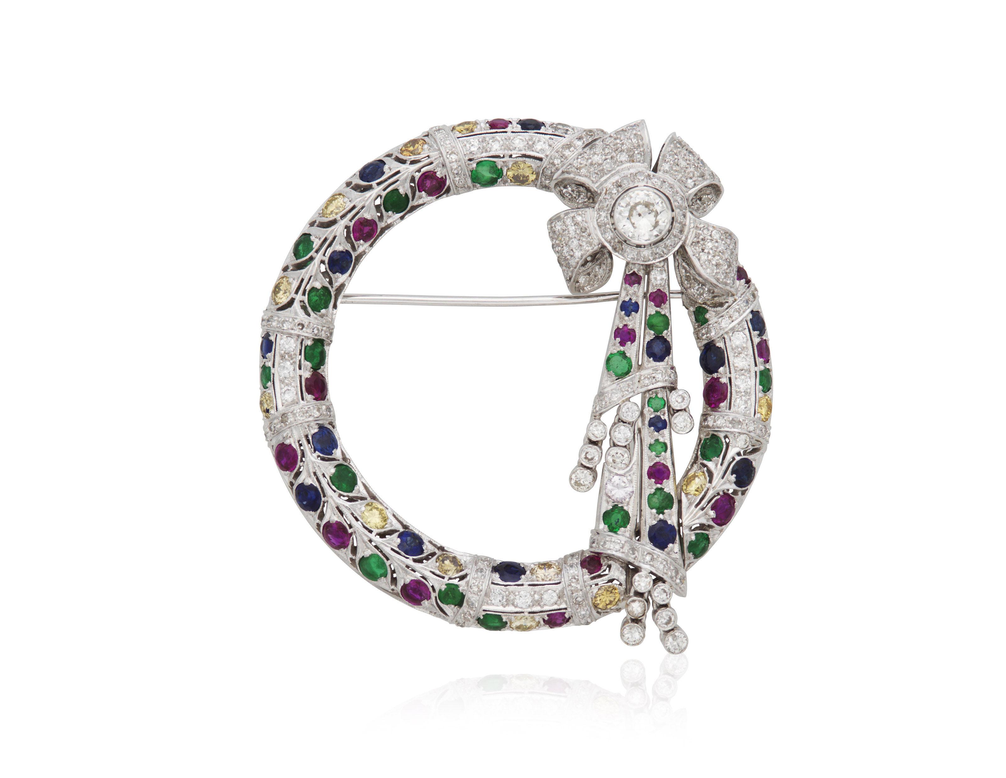MULTI-GEM AND DIAMOND BROOCH, | Christie’s