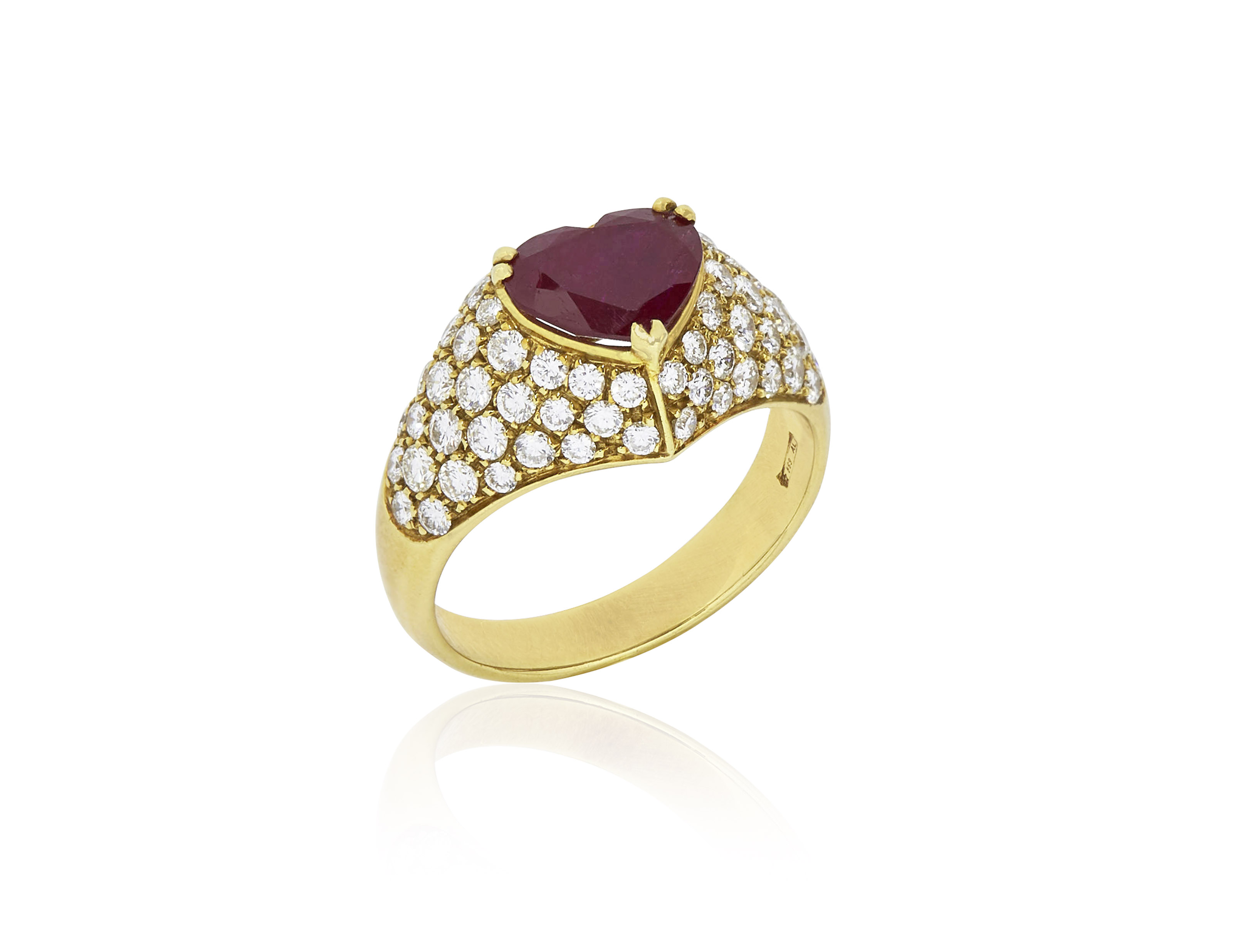 HEART SHAPED RUBY AND DIAMOND RING, | Christie’s