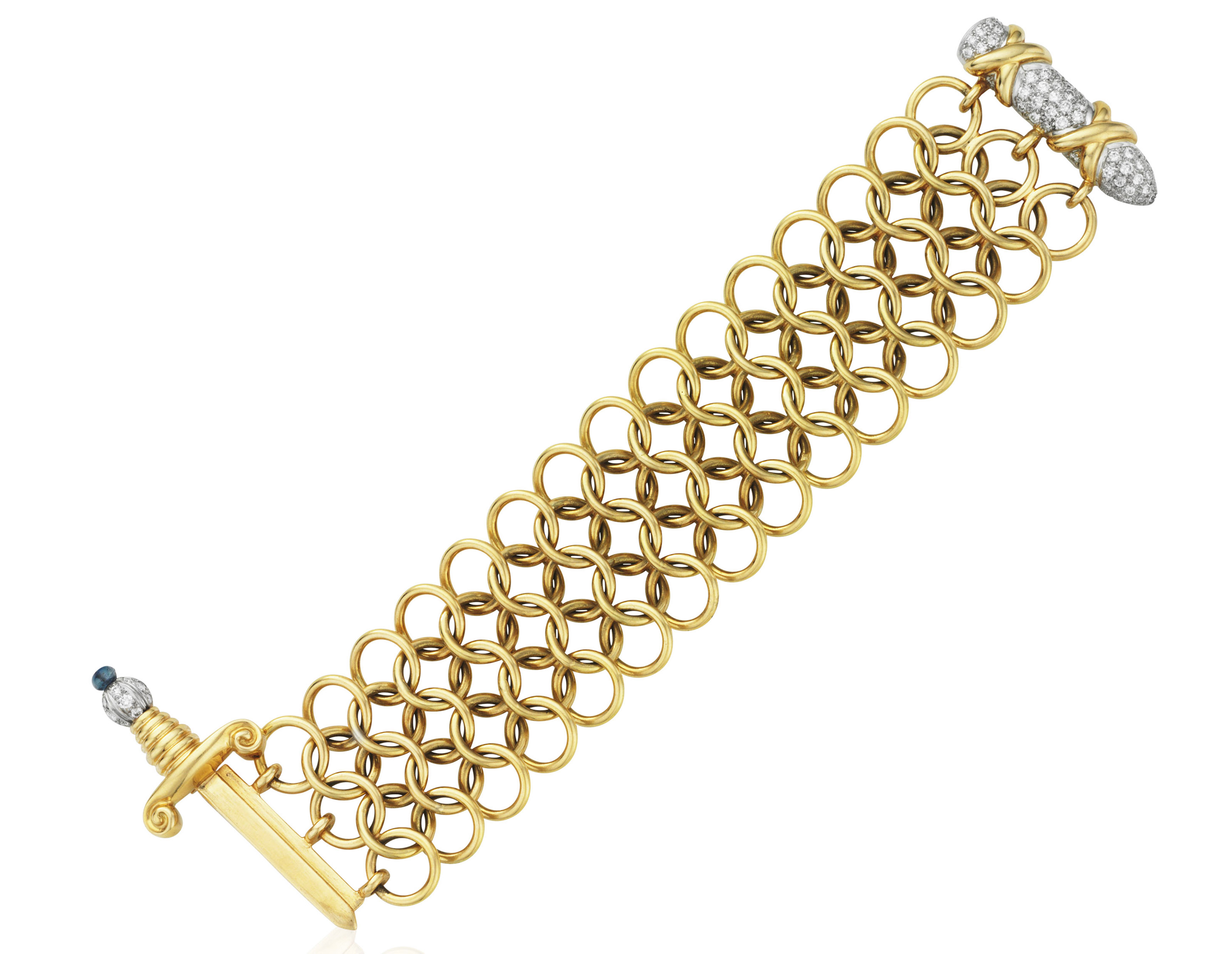 TIFFANY & CO. GOLD AND DIAMOND BRACELET, BY DONALD CLAFLIN, | Christie’s