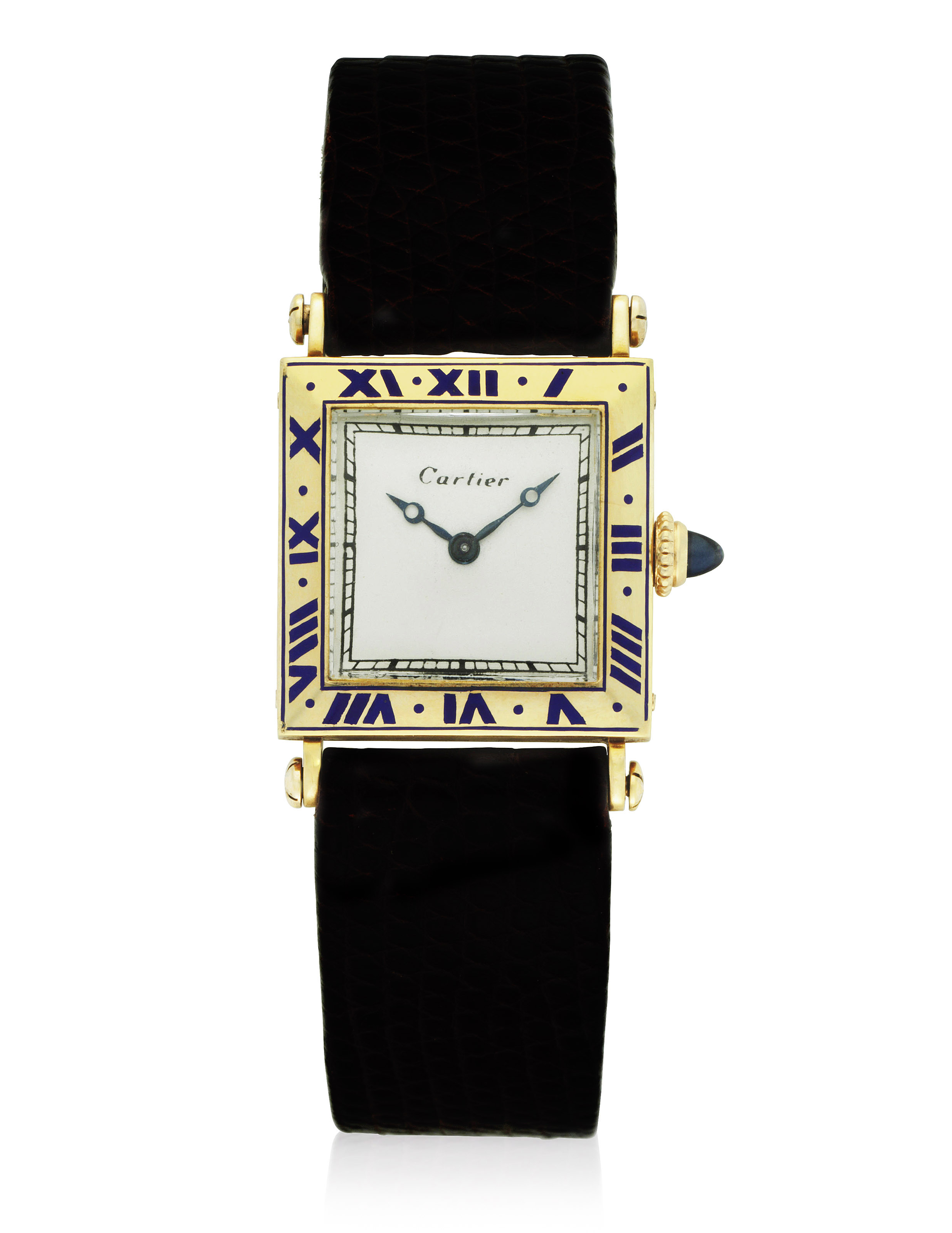 CARTIER GOLD AND ENAMEL WATCH, | Christie’s
